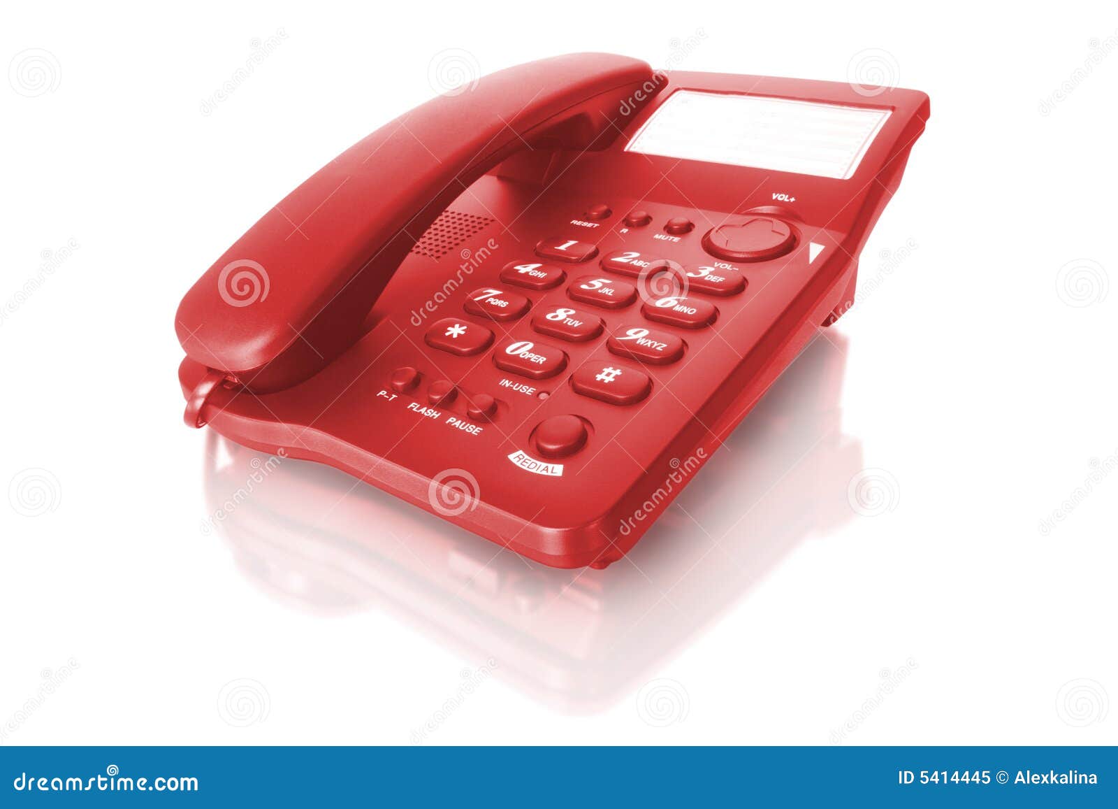 Red telephone stock image. Image of equipment, receiver - 5414445