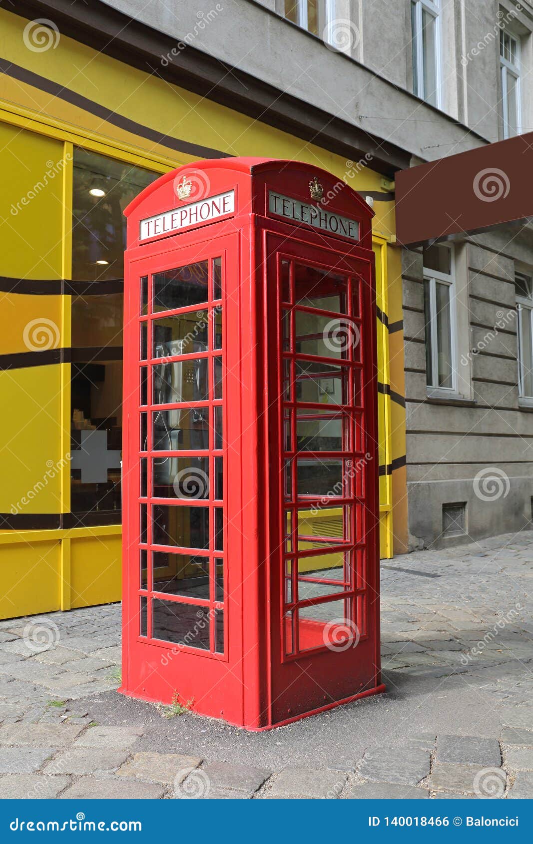 Red Telephone Booth stock photo. Image of telephone - 140018466
