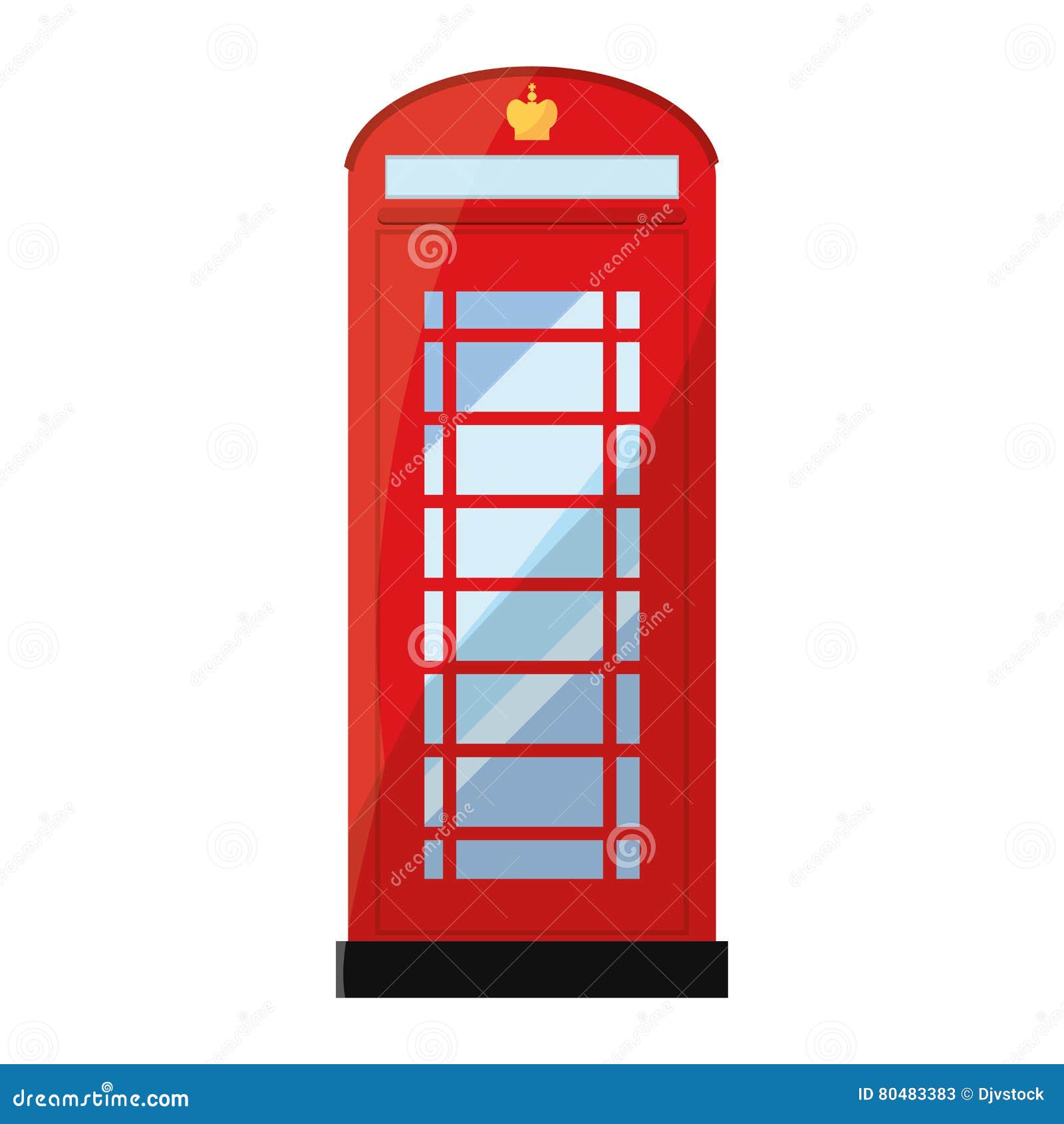 Red telephone box stock vector. Illustration of britain - 80483383