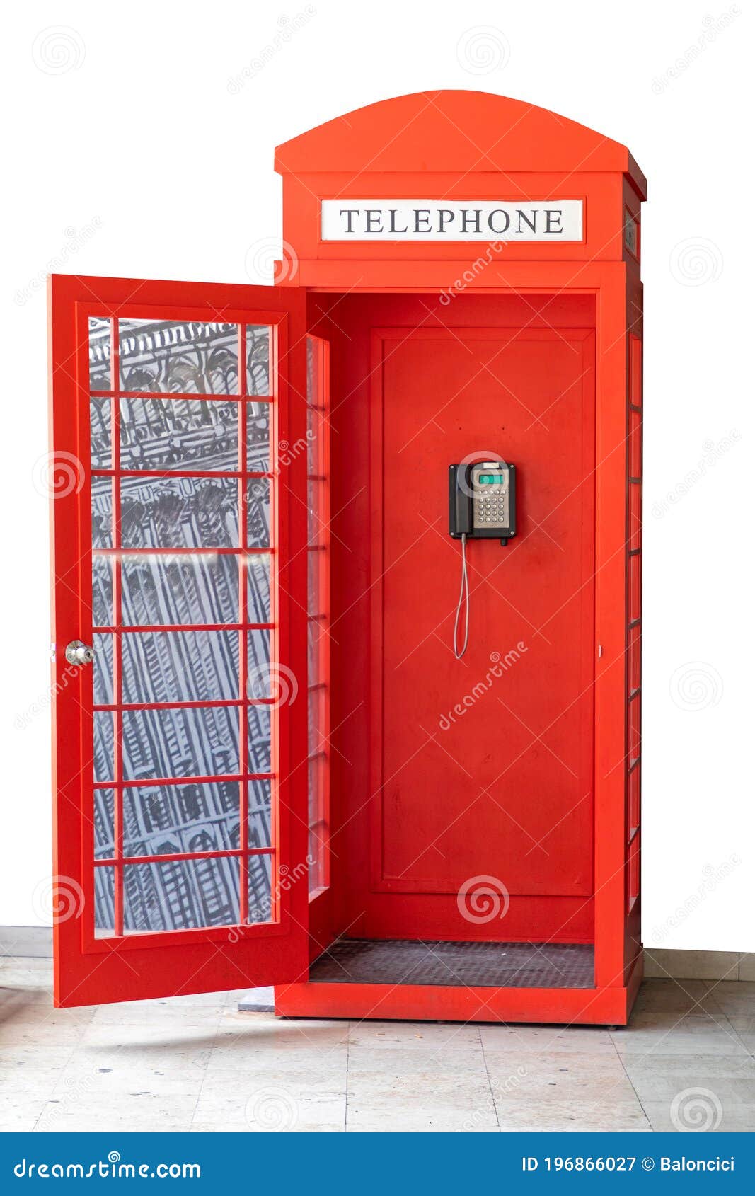 Red Telephone Box stock image. Image of empty, landmark - 196866027