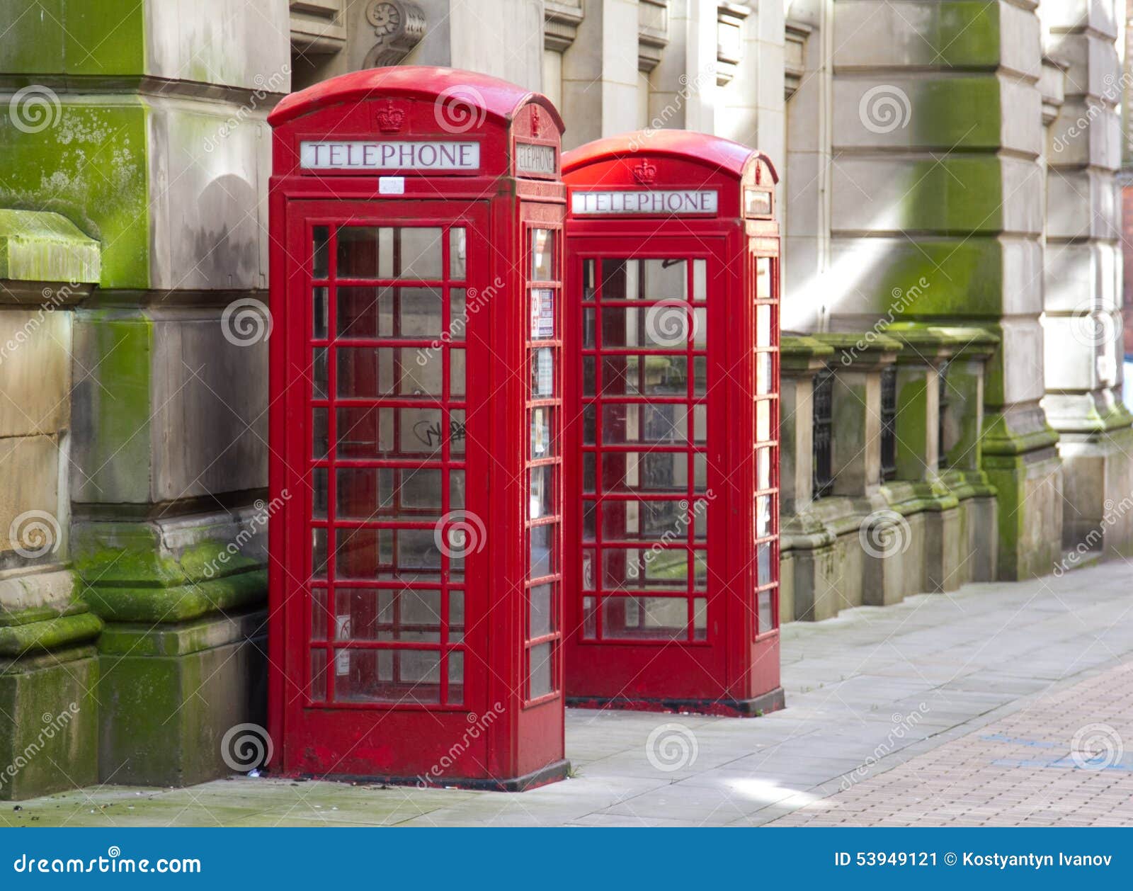 Red Telephone boxes editorial photo. Image of street - 53949121