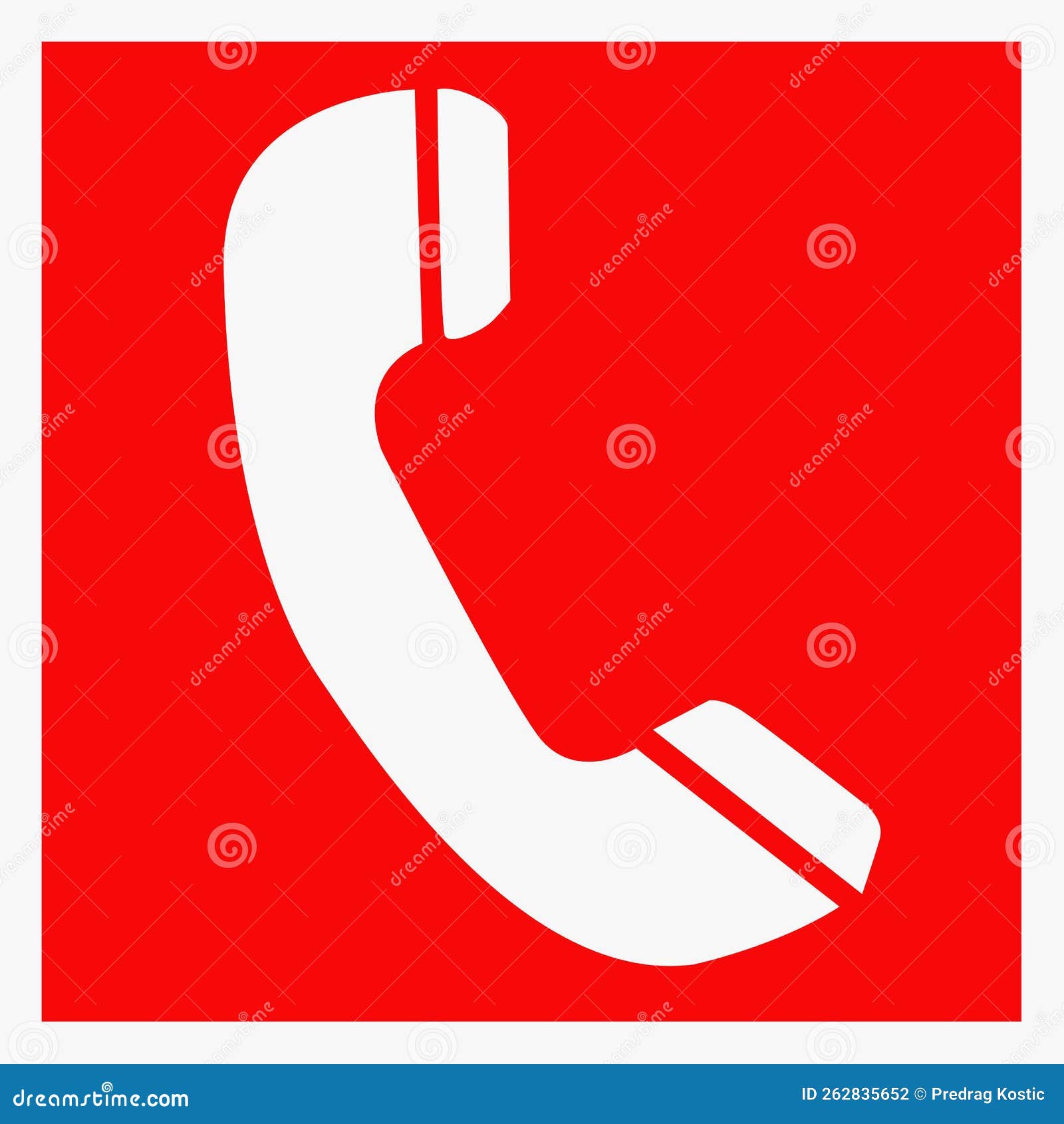 Red Telephone Icon Illustration Stock Illustration - Illustration of ...