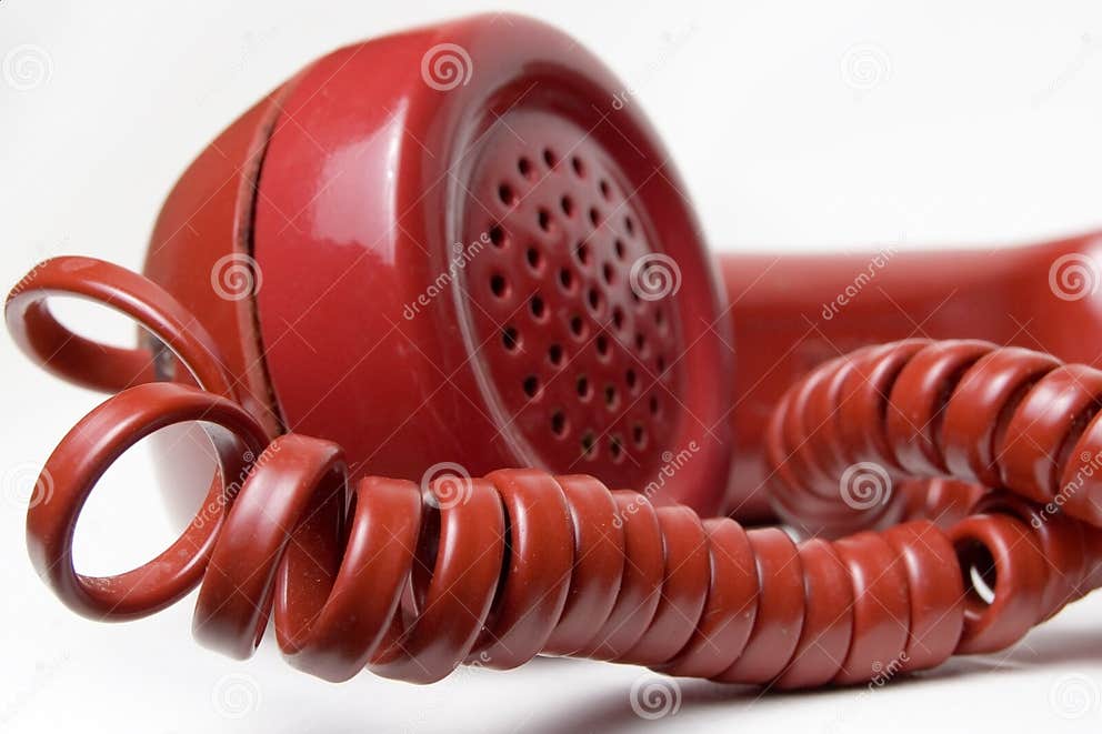 Red telephone receiver stock photo. Image of dial, tool - 1523776