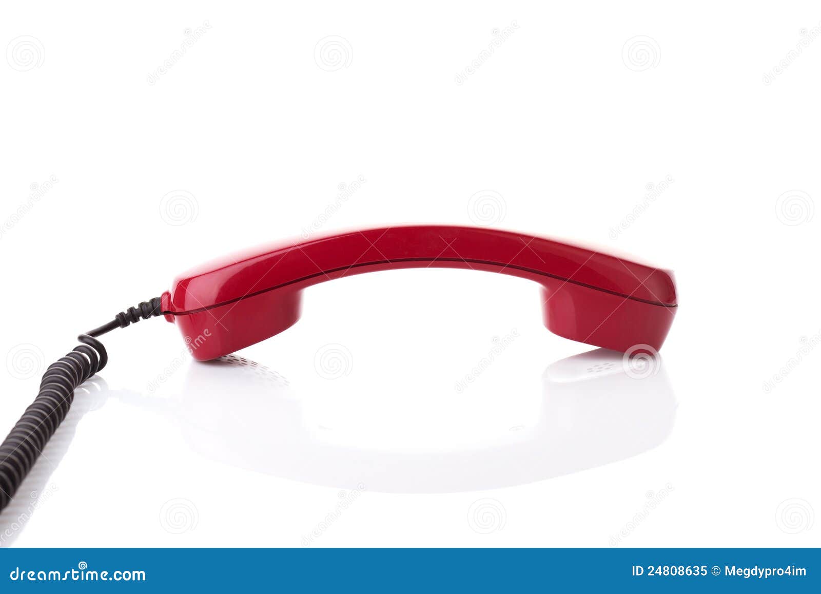 Red telephone receiver stock image. Image of equipment - 24808635