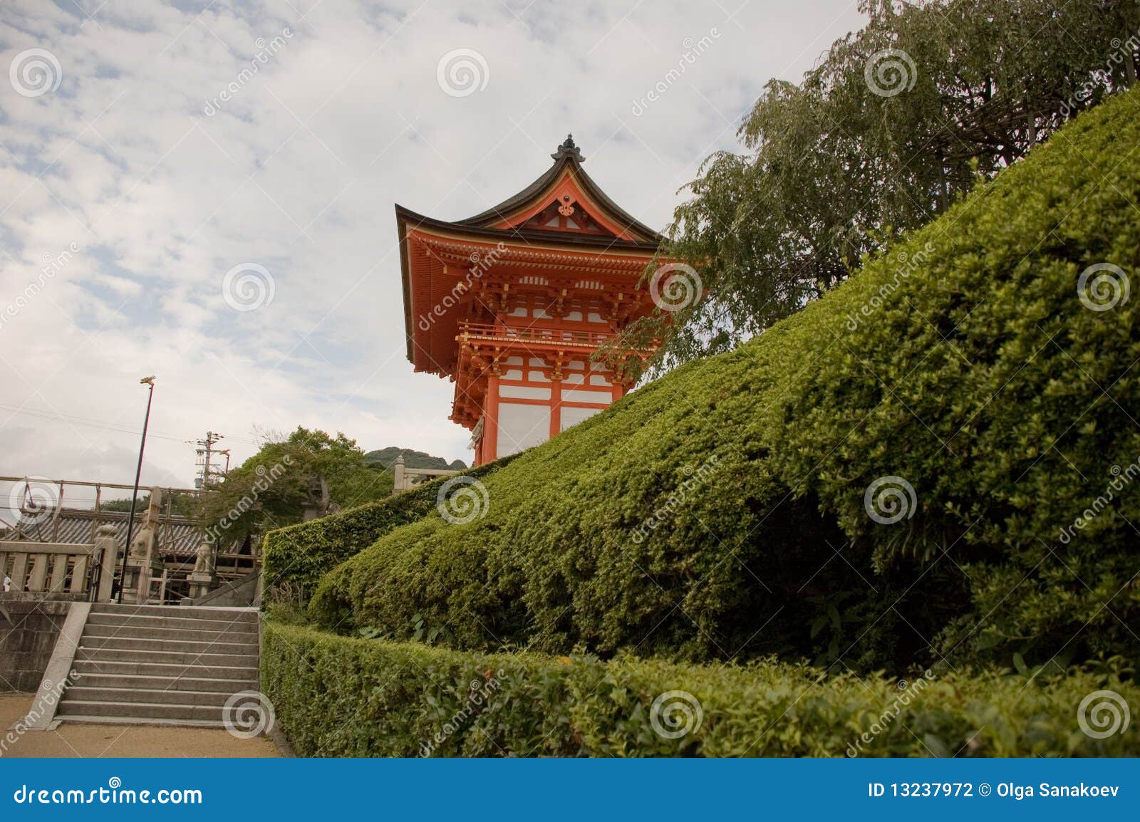 Red Temple stock photo. Image of japanese, ancient, light - 13237972