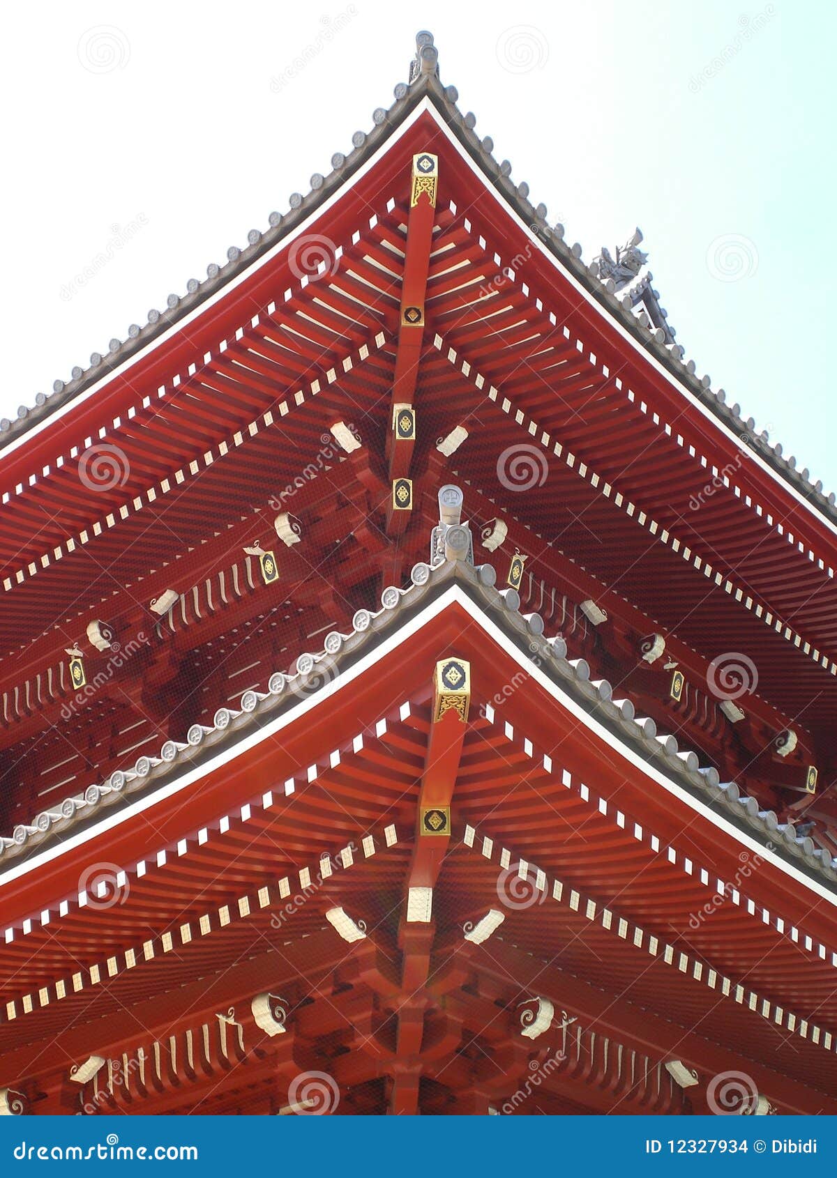 Red Temple in asakusa stock photo. Image of kannon, buddha - 12327934