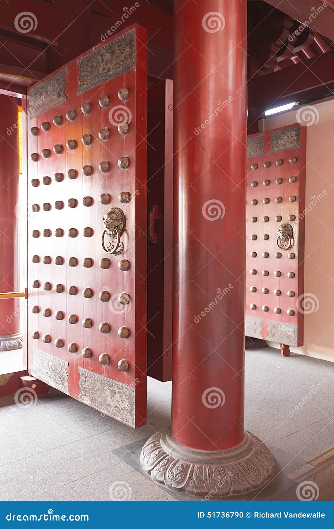 Red temple doors stock photo. Image of light, travel - 51736790