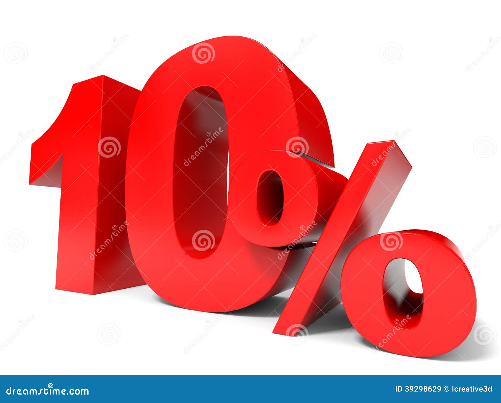 Red Ten Percent Off. Discount 10 Stock Illustration - Illustration of ...
