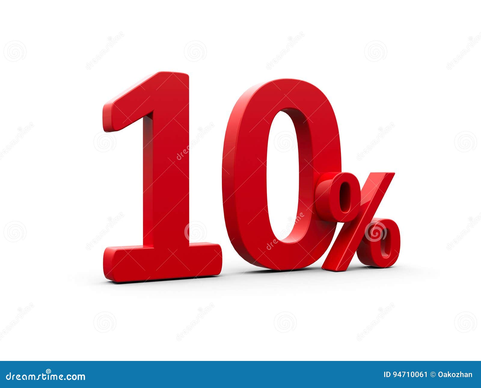 Red ten percent stock illustration. Illustration of economy - 94710061