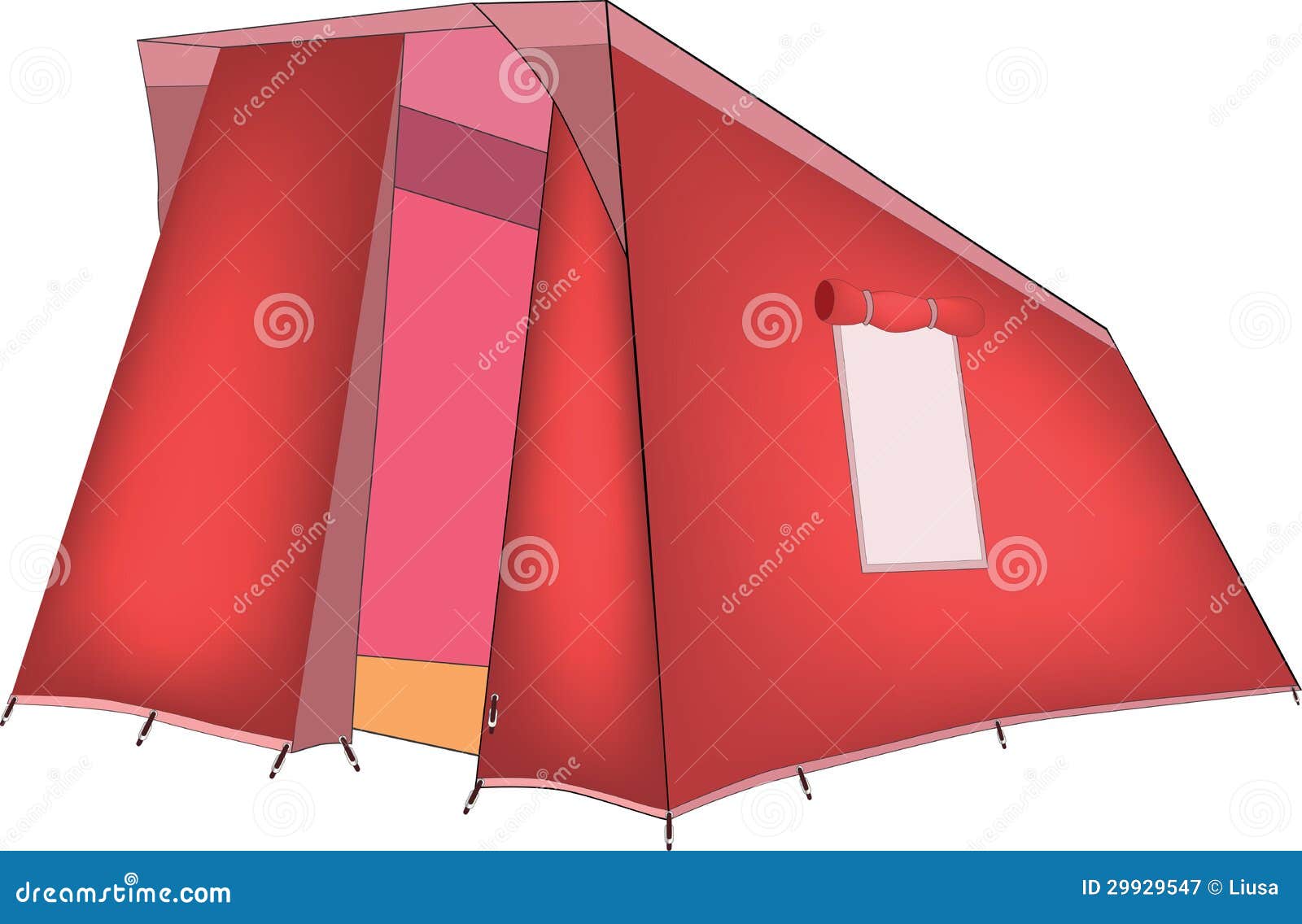 Red tent stock vector. Illustration of design, equipment - 29929547