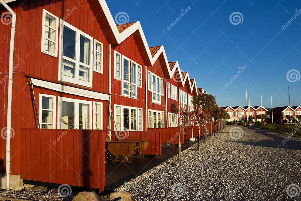 Red terrace house stock image. Image of line, exterior - 6617439