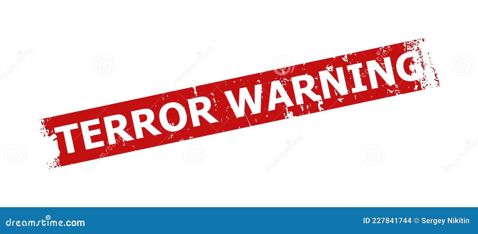 TERROR WARNING Red Rectangle Unclean Stamp Stock Vector - Illustration ...
