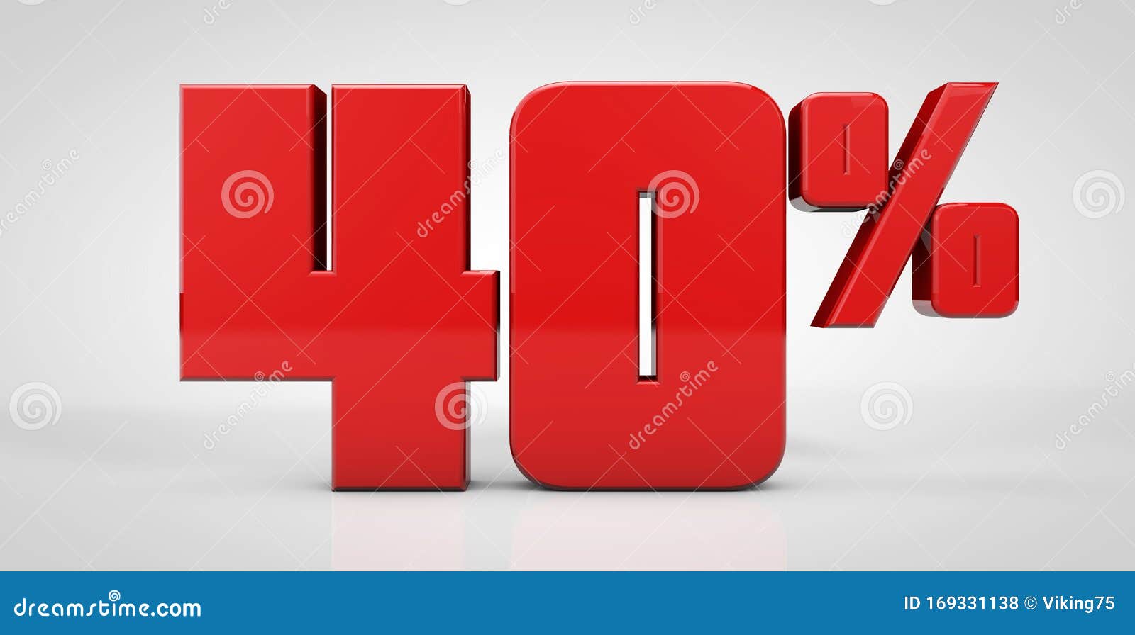 40 Red Text Isolated on White Background, Stock Illustration ...