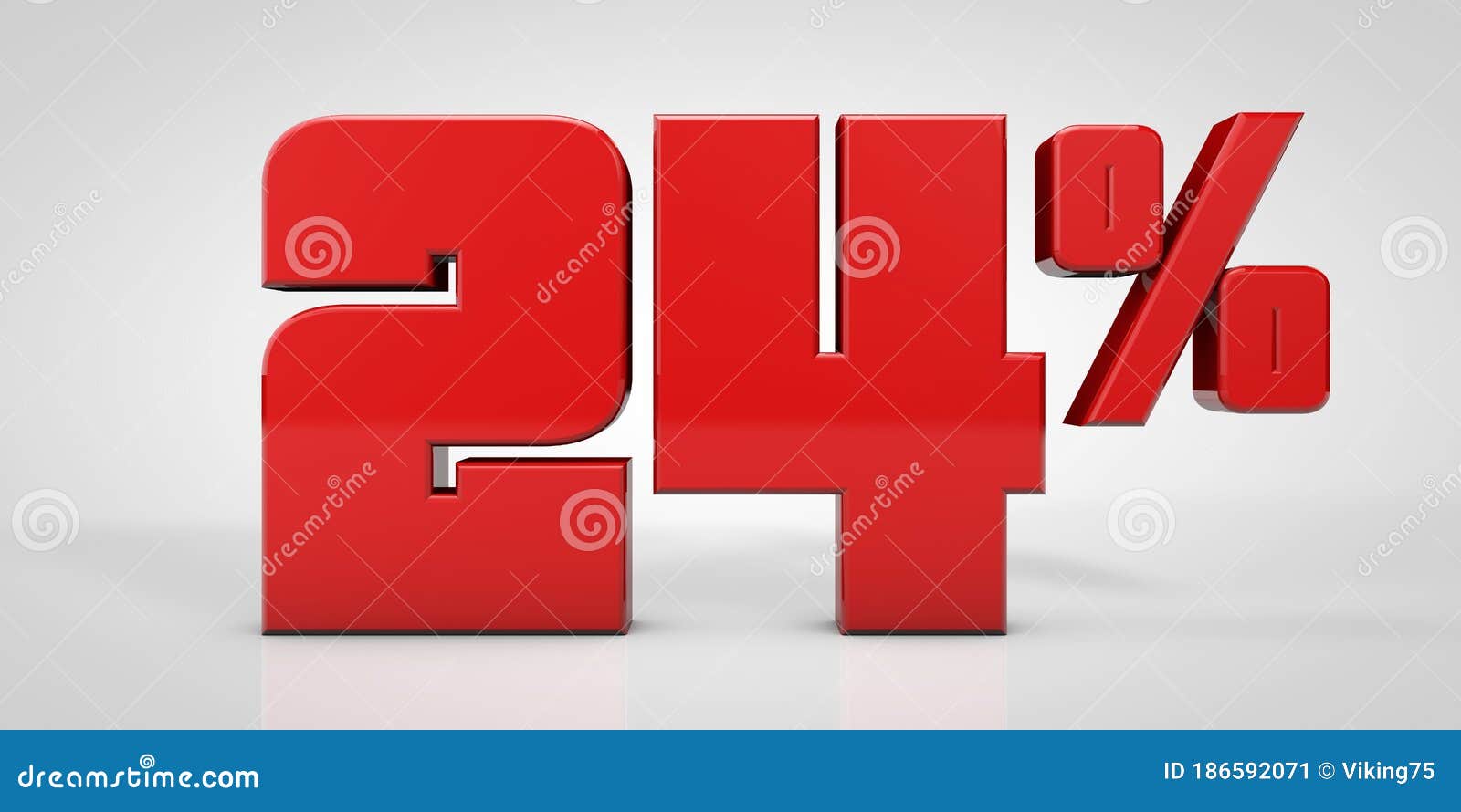 24 Red Text Isolated on White Background, Stock Illustration ...