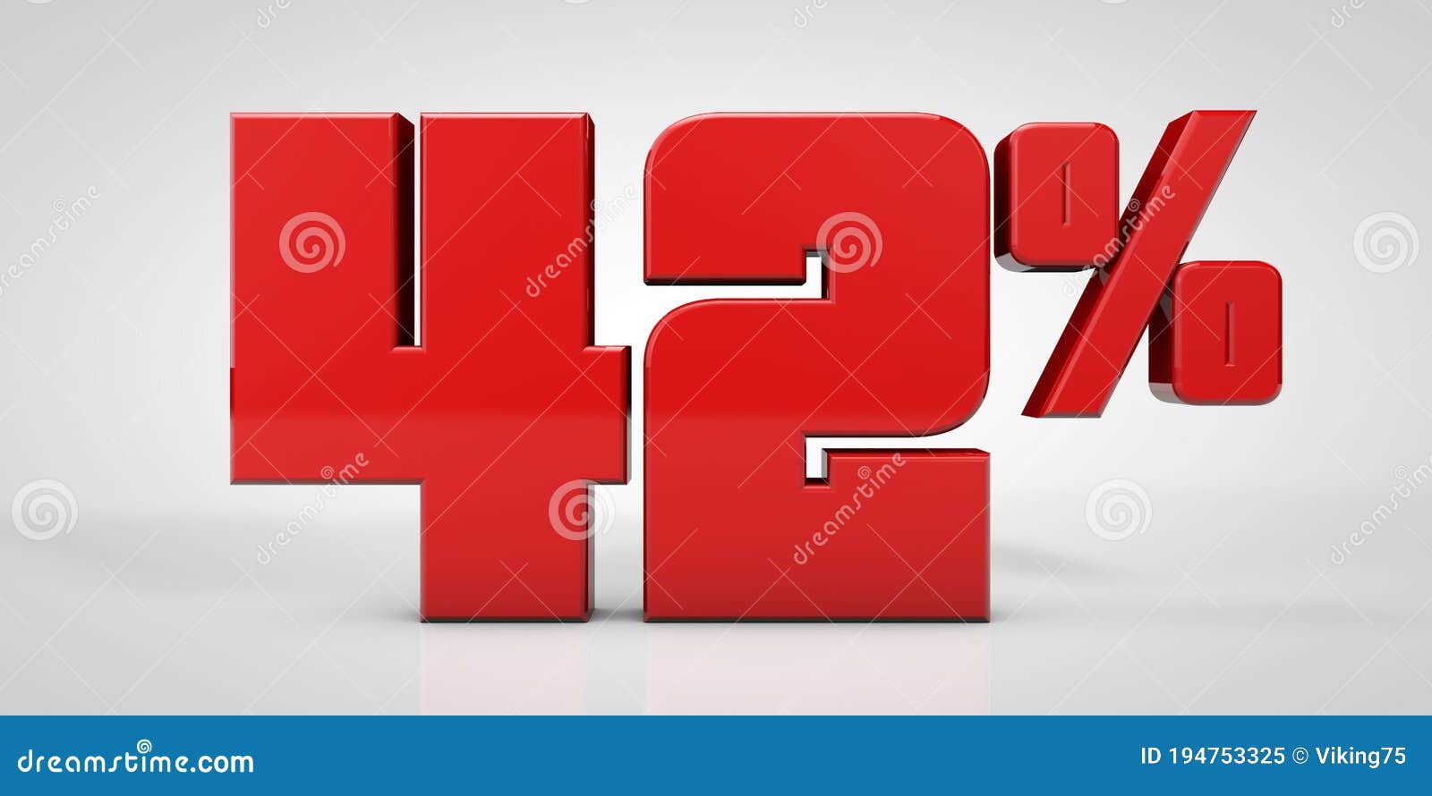 42% Red Text Isolated On White Background Royalty-Free Illustration ...