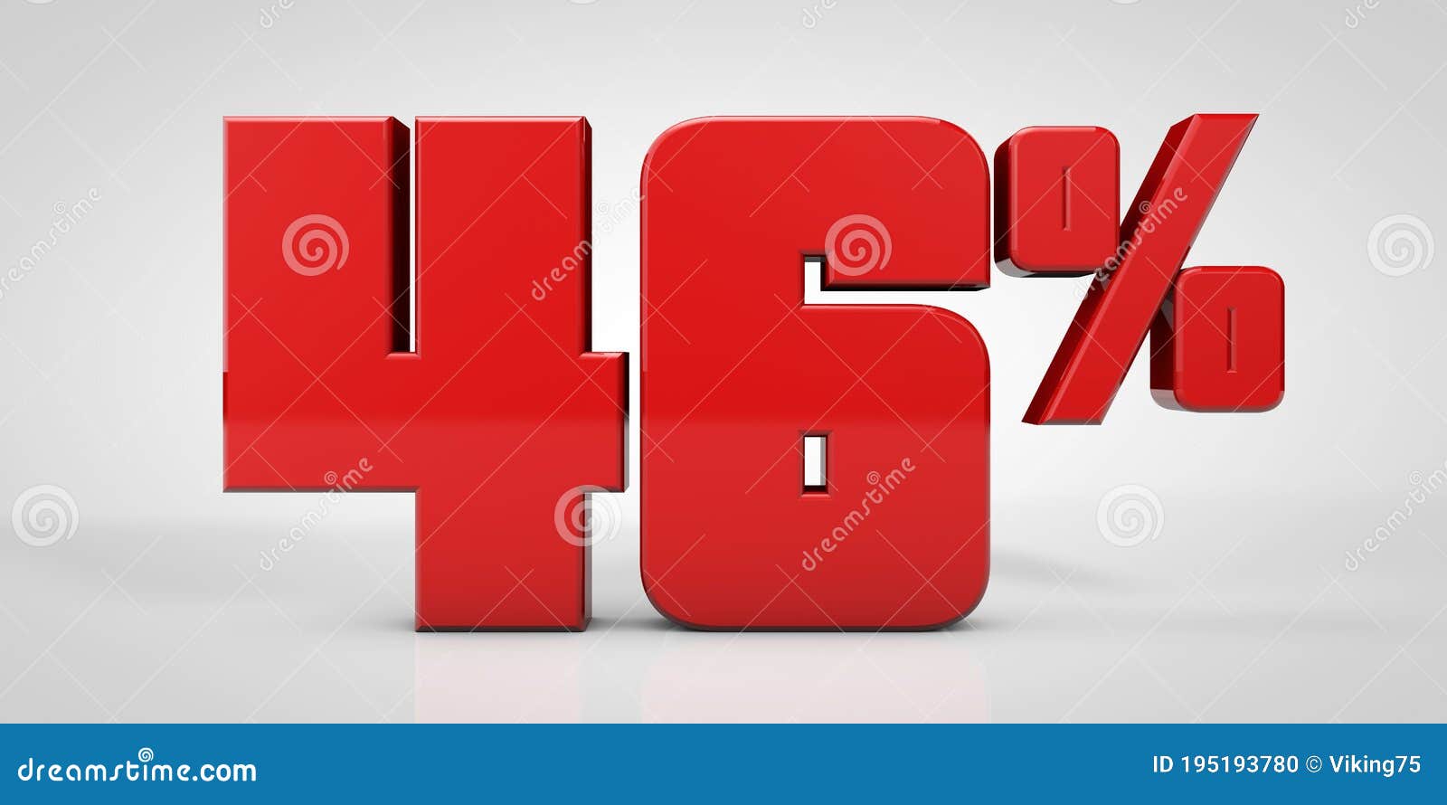 46 Red Text Isolated on White Background, Stock Illustration ...