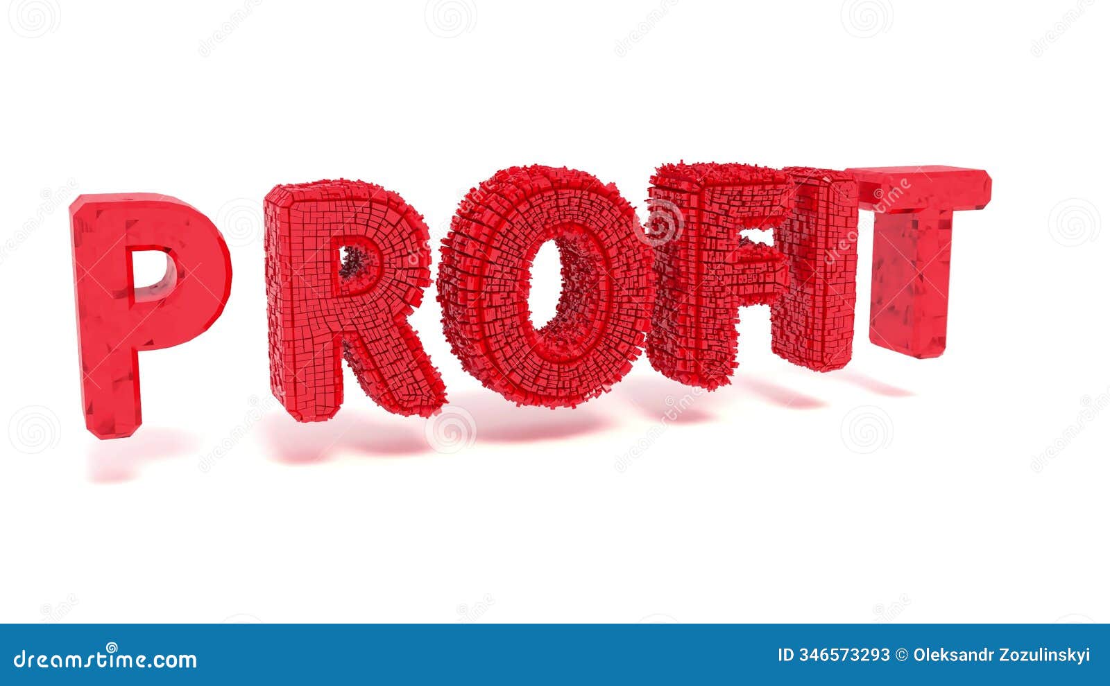 Red Text PROFIT on White Bg 3d Stock Illustration - Illustration of ...