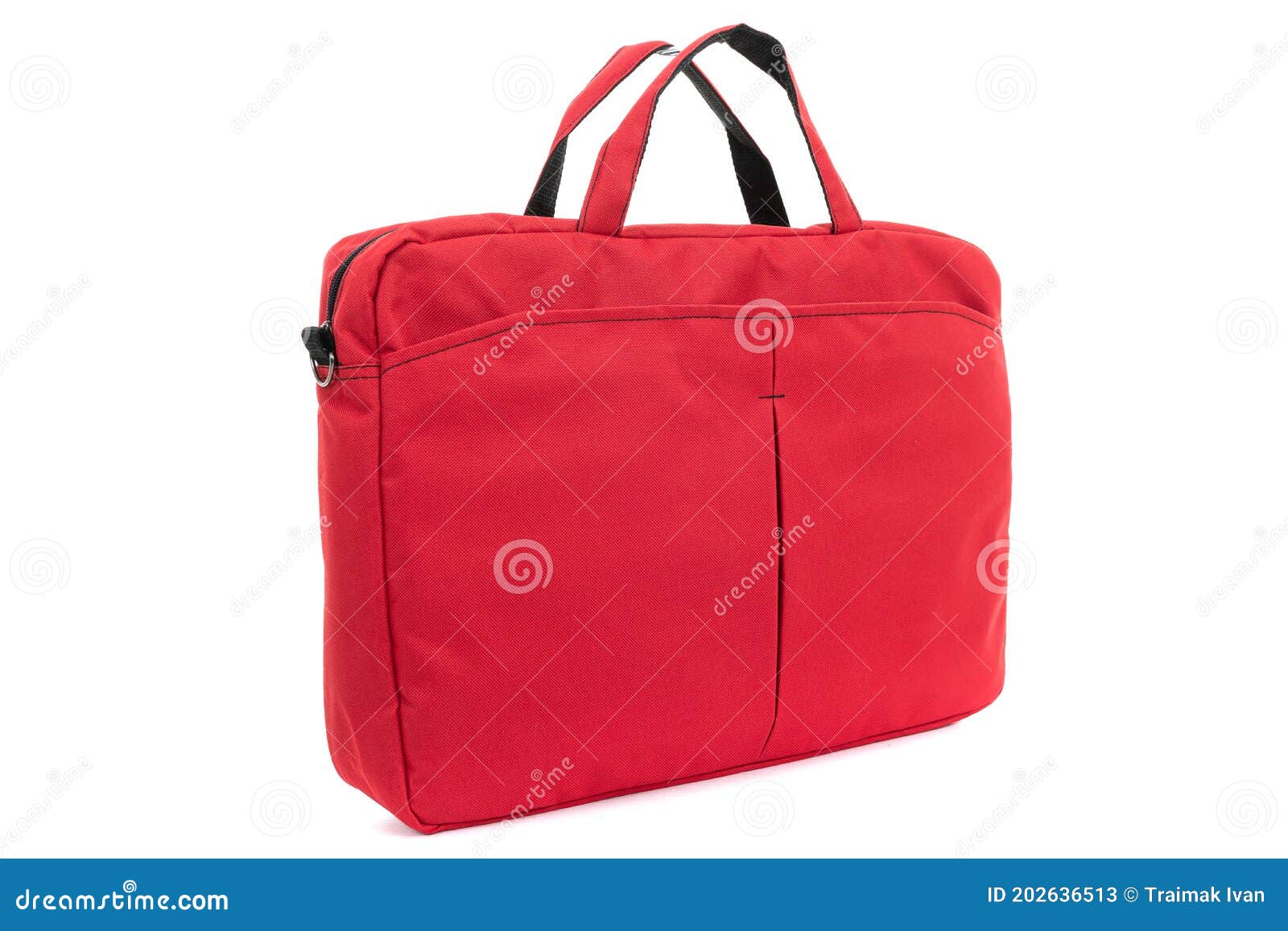 Red Textile Bag To Protect Laptop Close Up Stock Image - Image of ...