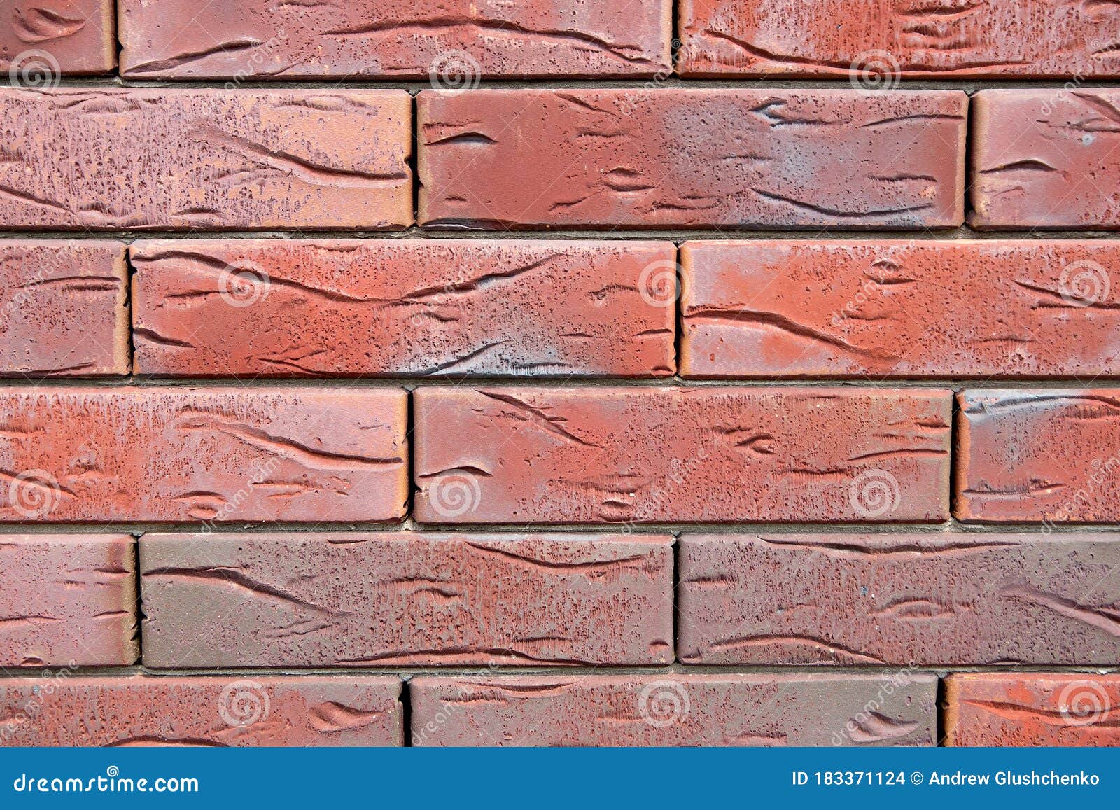 Red Textured Bricks Close-up, Brick Wall Stock Photo - Image of cement ...