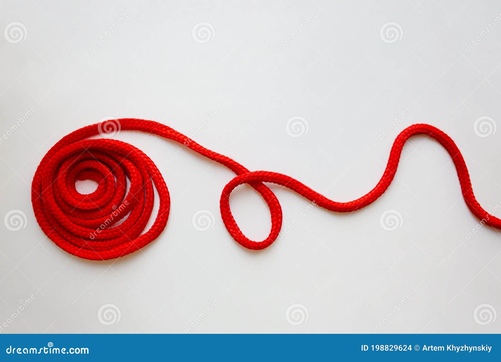 Red Textured Cord Roll with Curved Line Stock Photo - Image of fiber ...