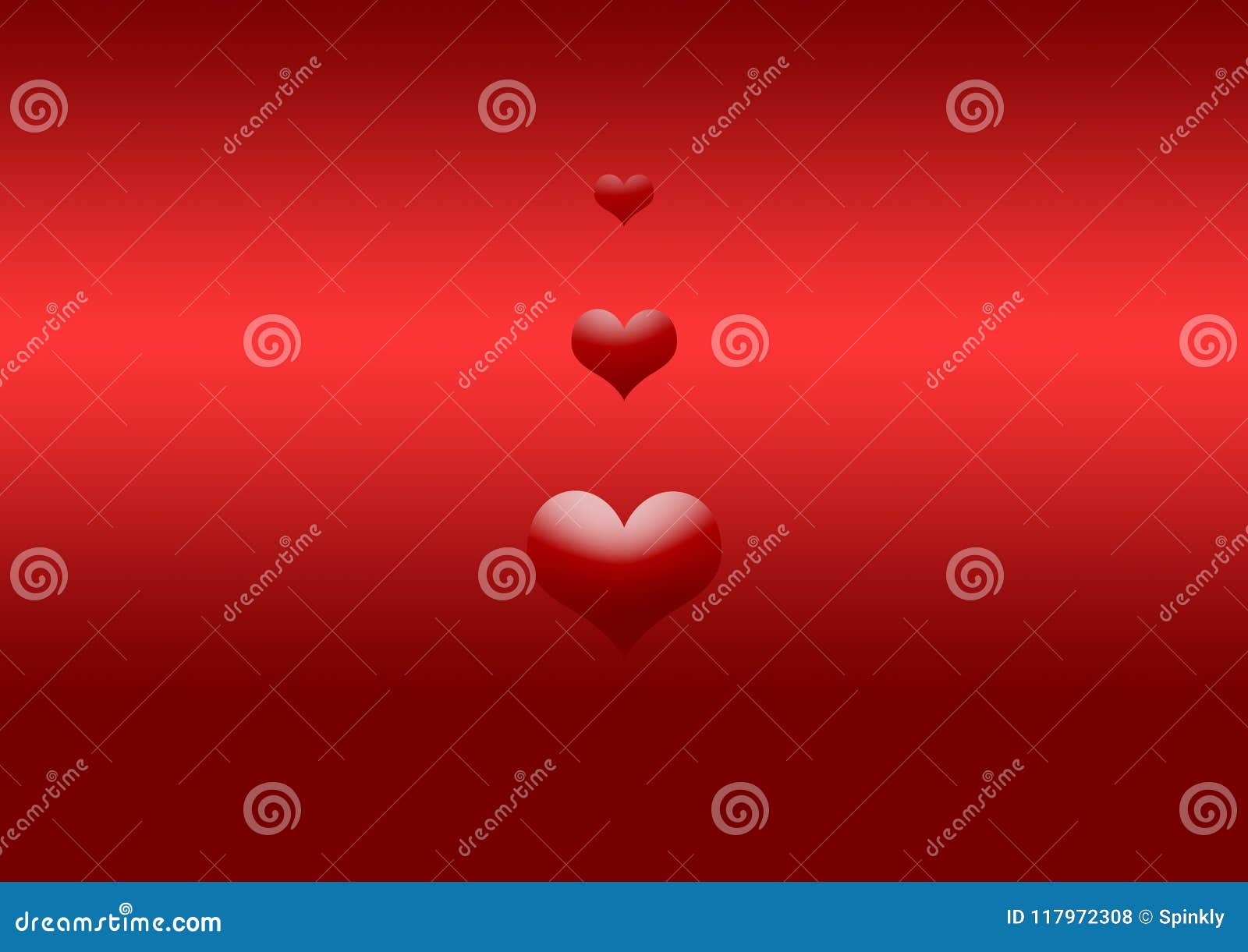 Three Red Textured Hearts for Background Image Stock Illustration ...