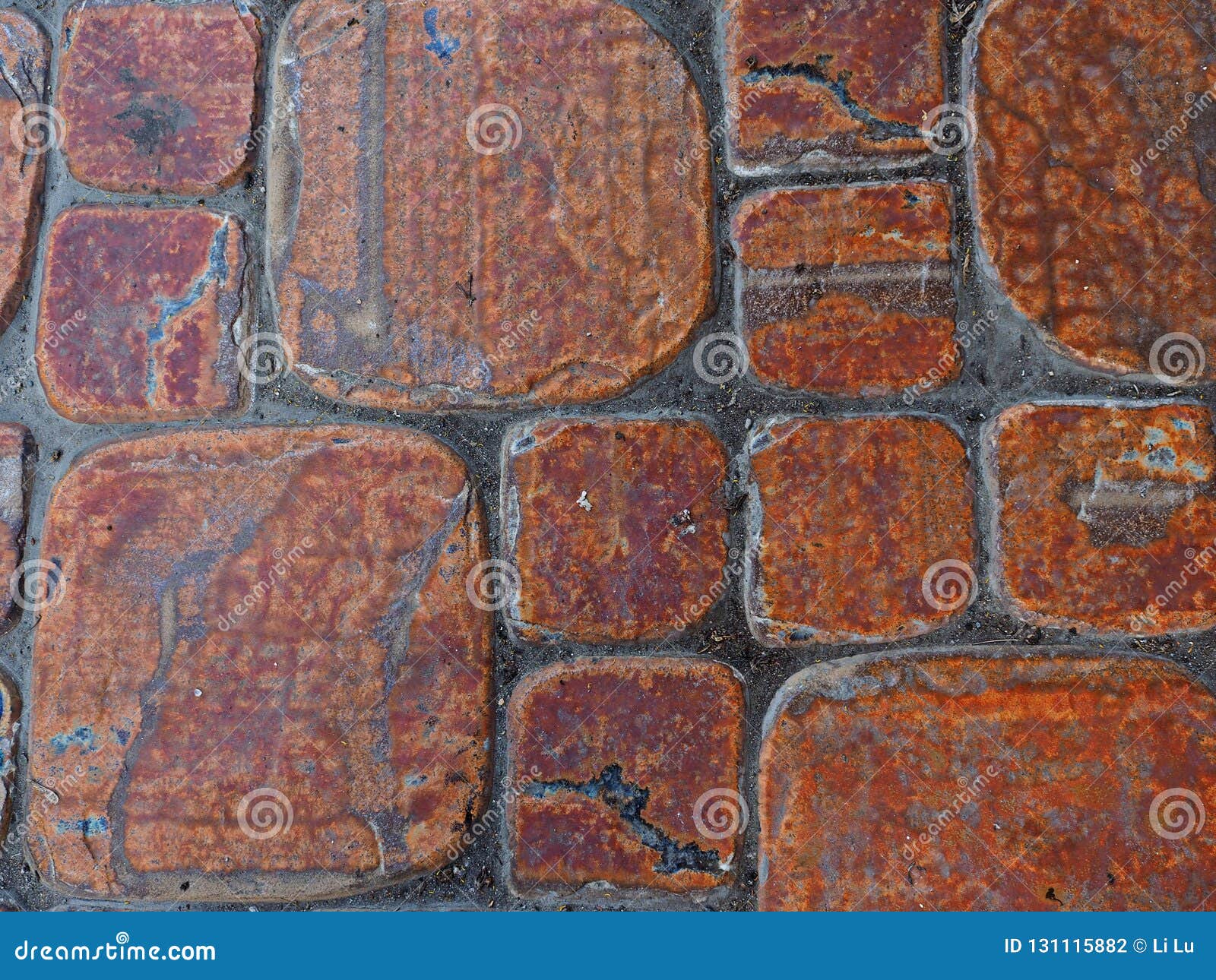 Red textured pavement stock photo. Image of stone, floor - 131115882