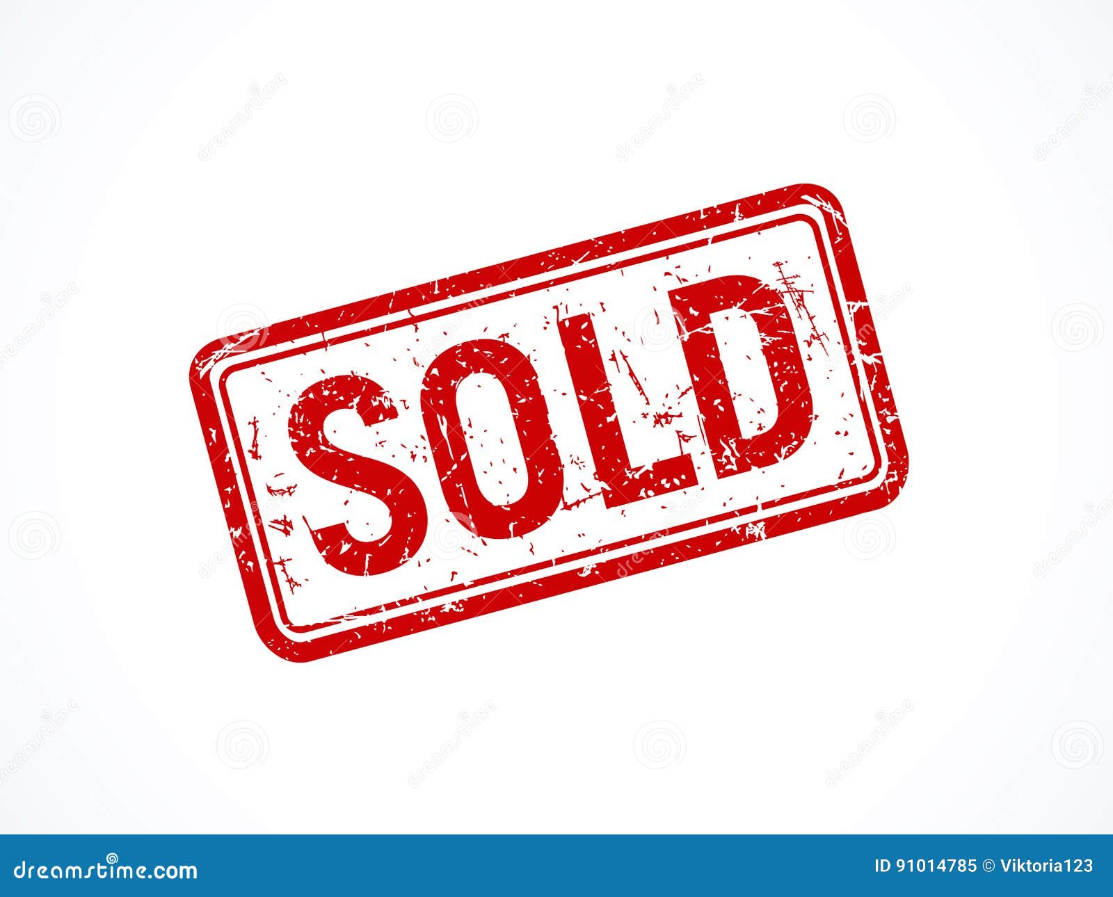 Red Textured Rotated Sold Stamp Isolated. Stock Vector - Illustration ...