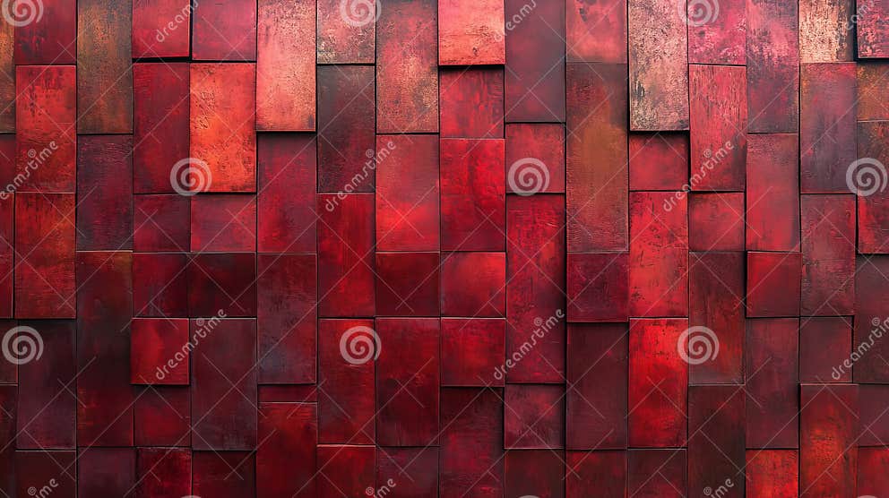 Red Textured Wall Composed of Irregular Brick Patterns. Stock Photo ...