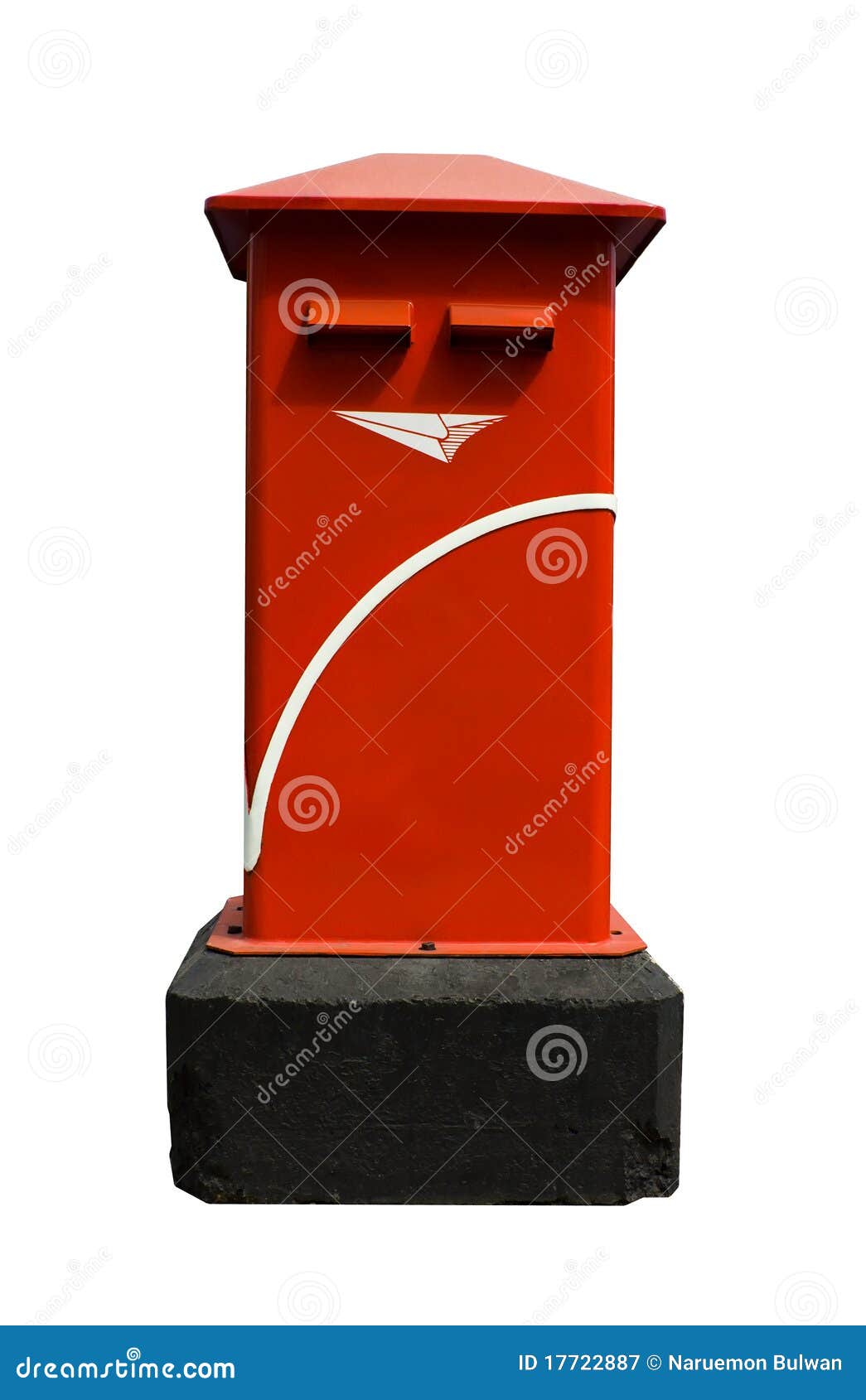 Red Thai post box stock image. Image of post, iron, mailbox - 17722887