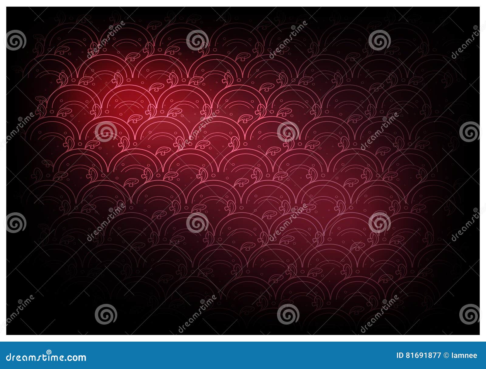 Red Thai Vintage Wallpaper Background with Wave Pattern Stock Vector ...