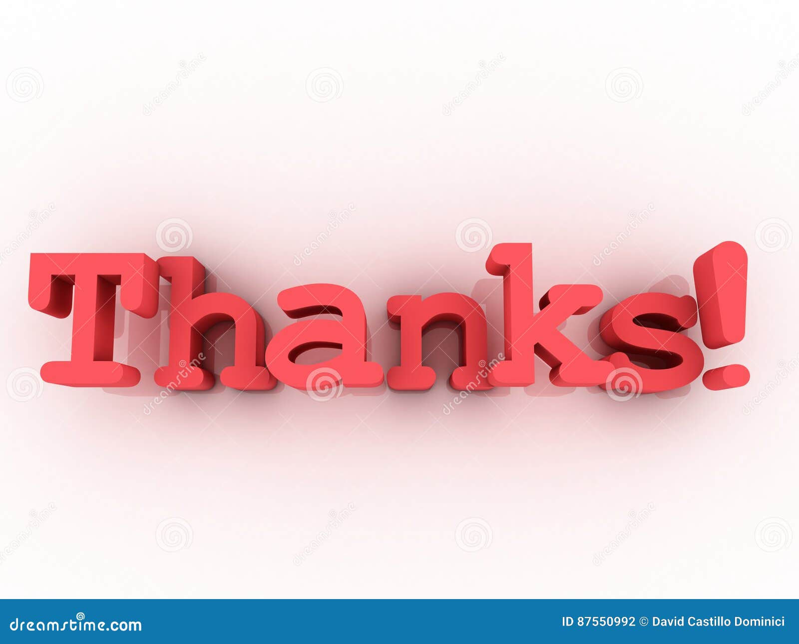 Red Thanks Sign Background. 3d Illustration. Stock Illustration ...
