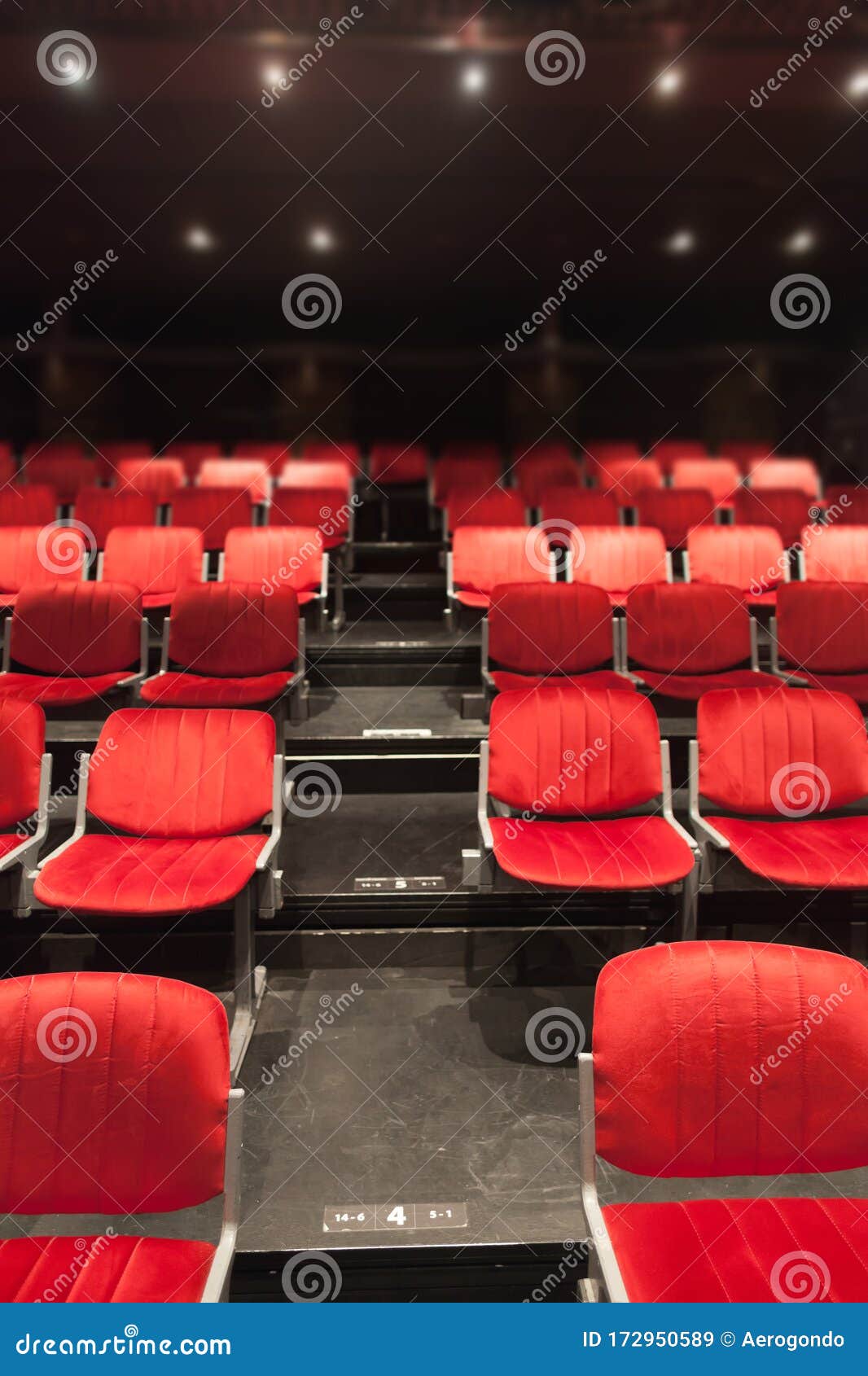 Red theater seats stock image. Image of pattern, interior - 172950589
