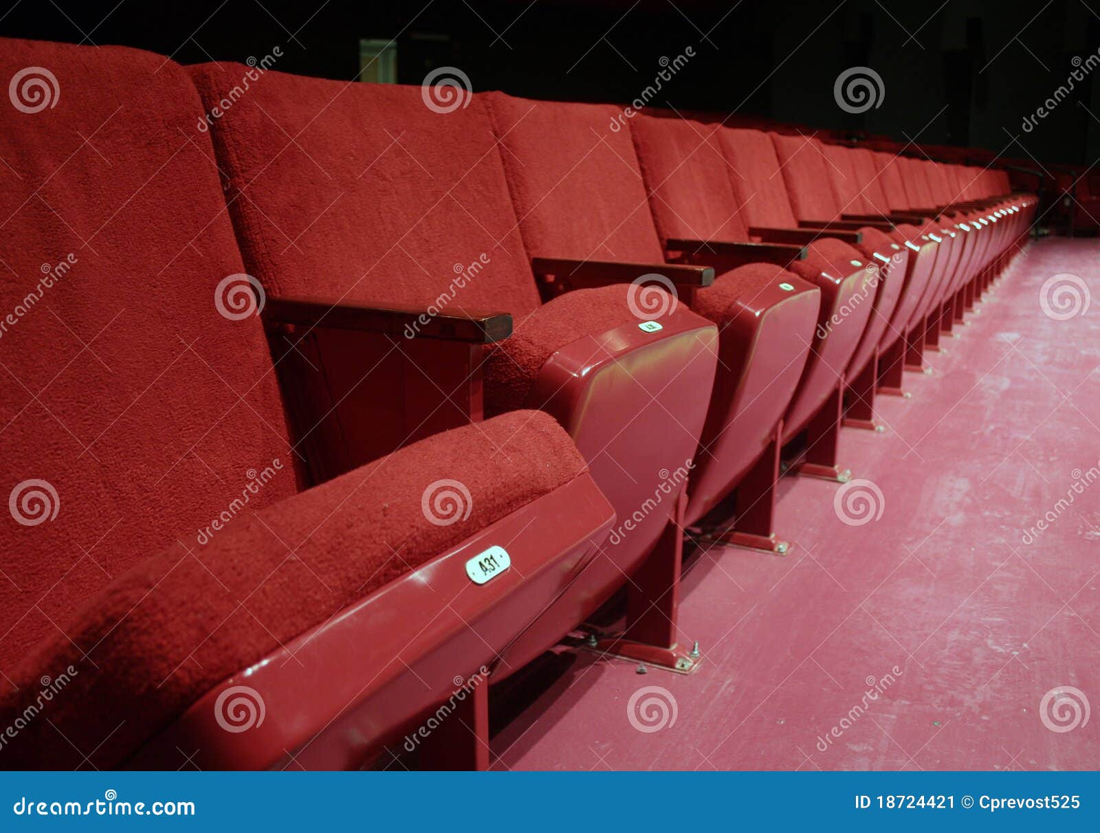 Red Theater seats stock image. Image of orchestra, elegant - 18724421