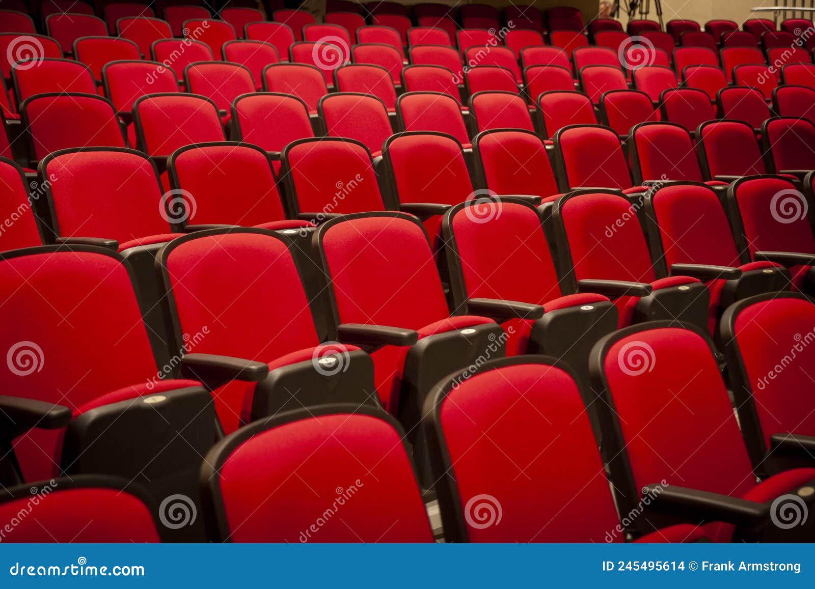 Red Theater Seats in Rows at a Theater Stock Photo - Image of chair ...