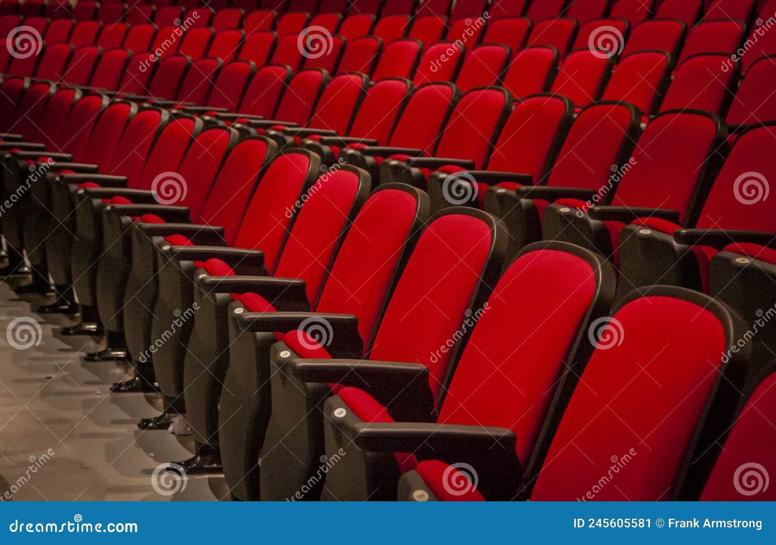 Red Theater Seats in Rows at a Theater Stock Image - Image of opera ...