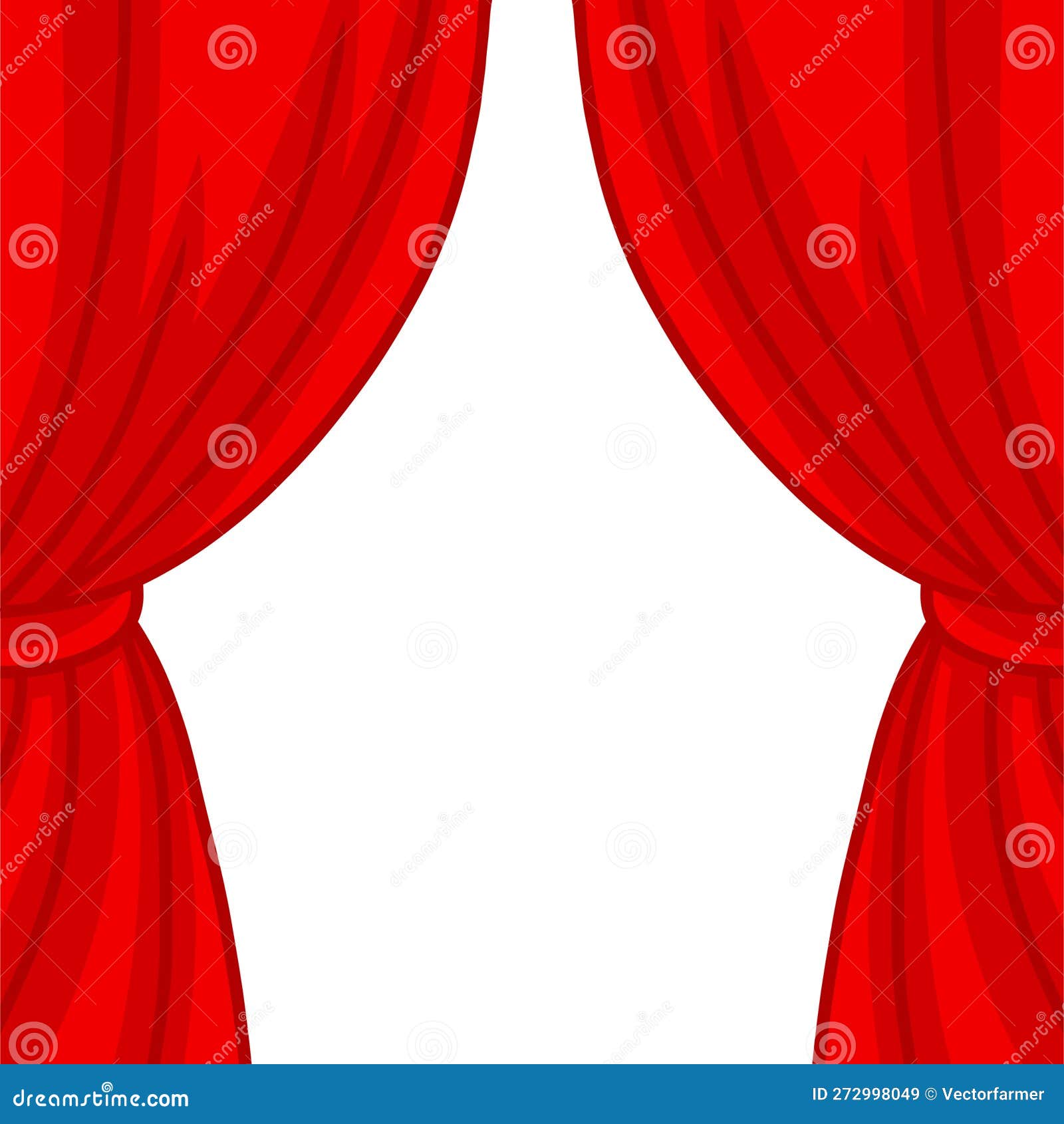 Red Theatre Curtains Drawing Vector Illustration Stock Vector ...