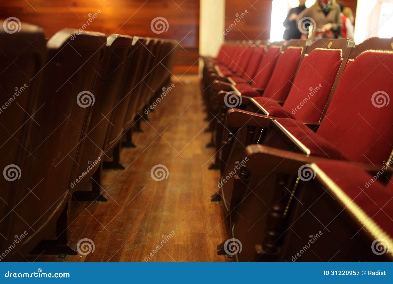 Red theatre seats stock image. Image of event, music - 31220957
