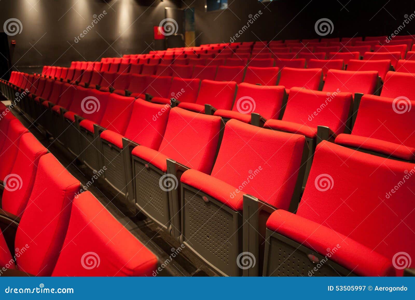 Red theatre seats stock image. Image of modern, play - 53505997