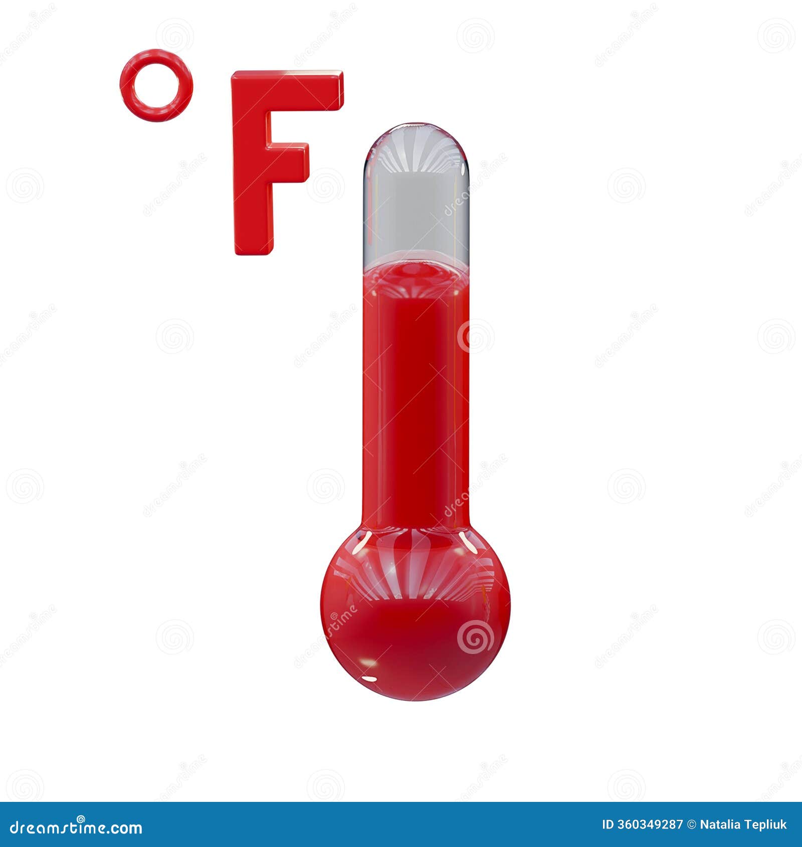 3d Red Fahrenheit Symbol On White Background For Design And Education ...