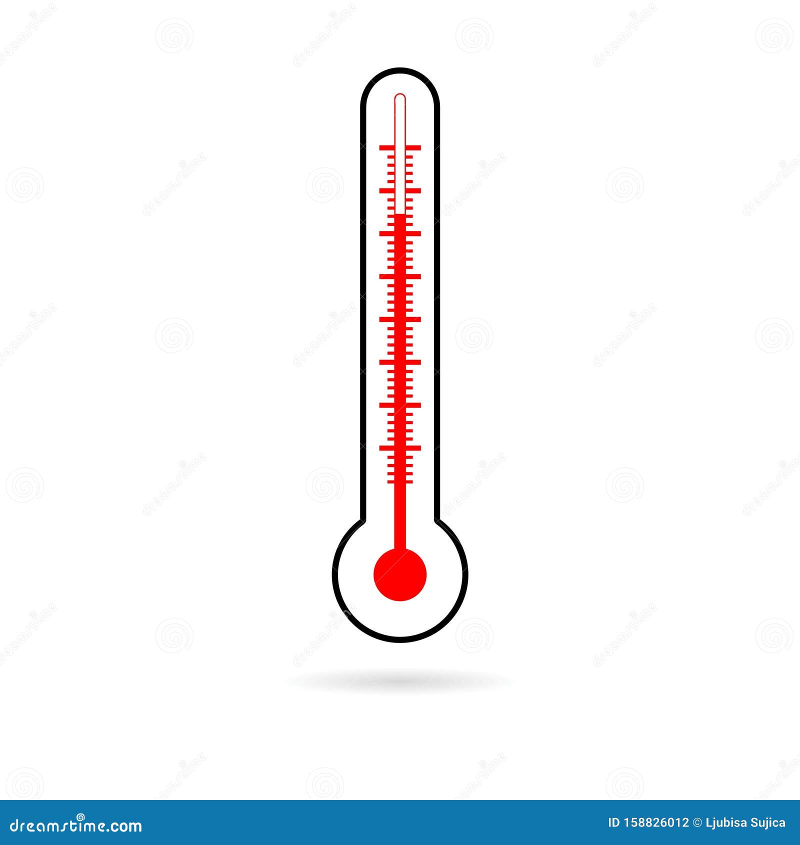 Red Thermometer Icon Isolated on White Background, Medical Logo Stock ...