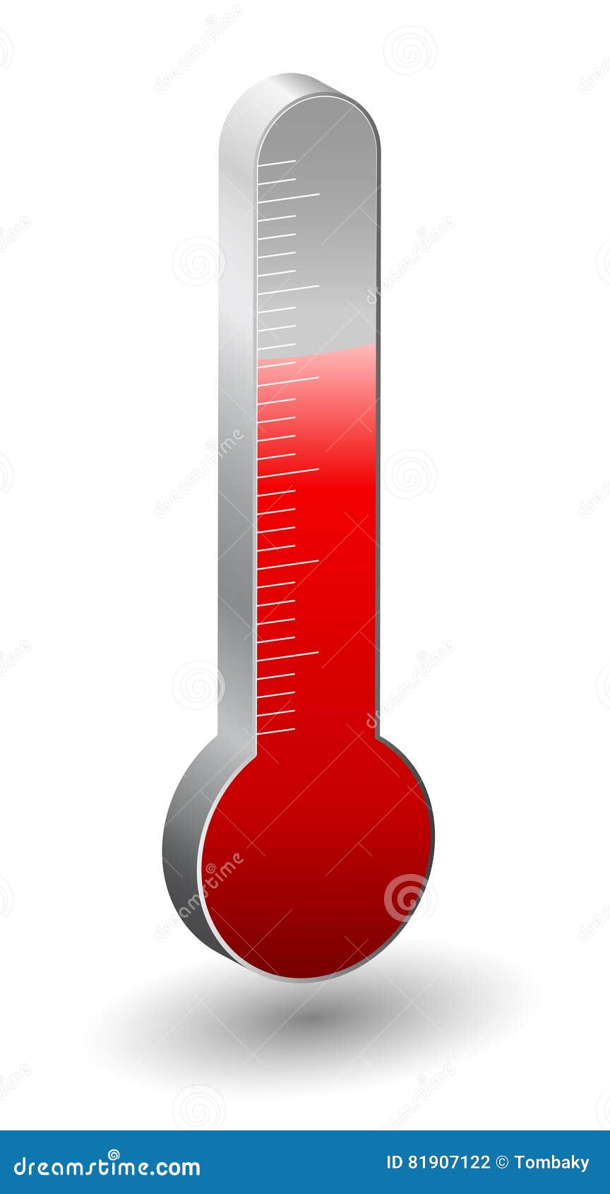 Red thermometer stock illustration. Illustration of growth - 81907122