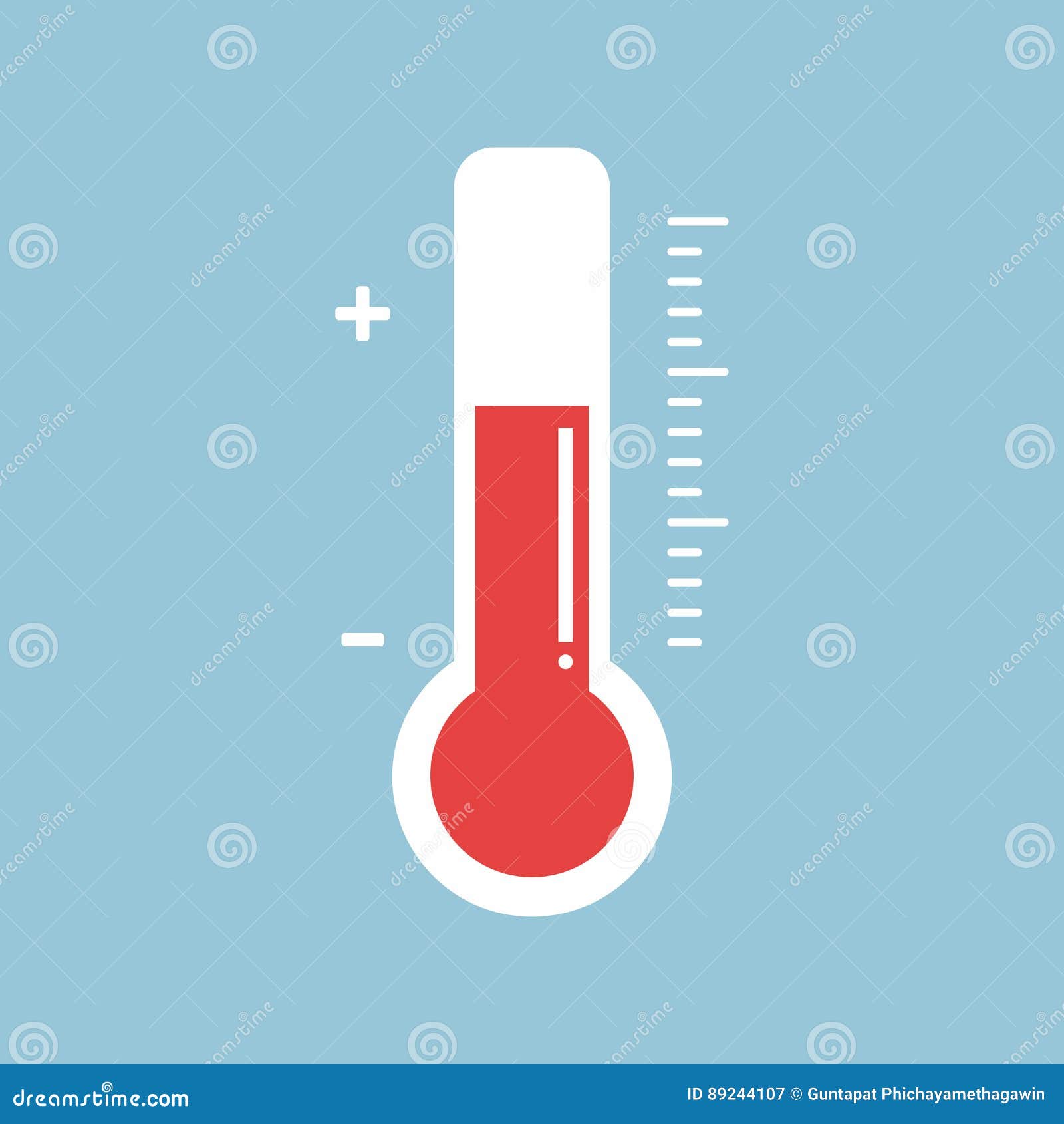 Red Thermometers with Different Levels Stock Vector - Illustration of ...