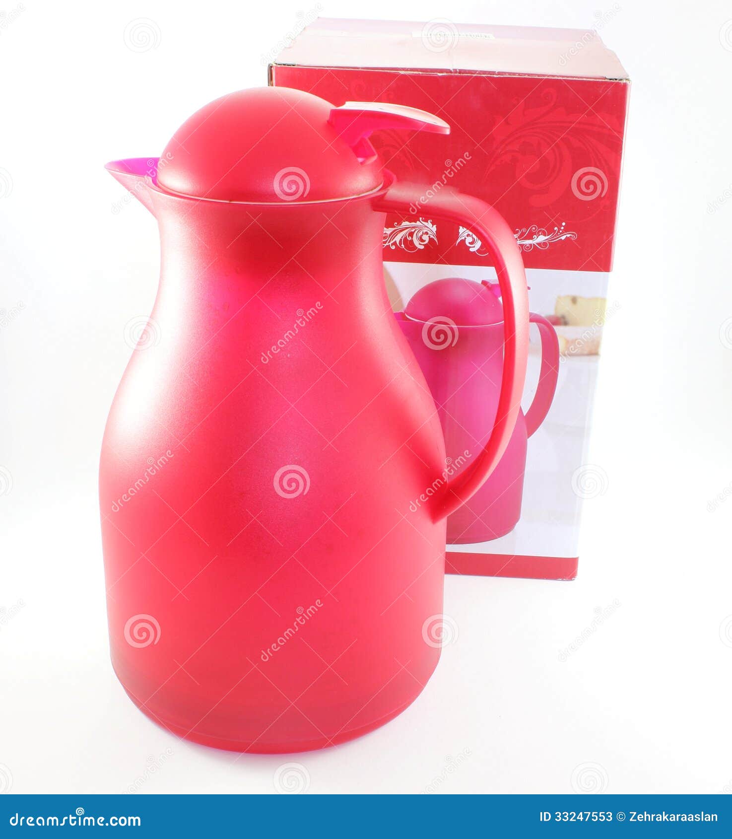 Red Thermos and box stock image. Image of kitchen, equipment - 33247553