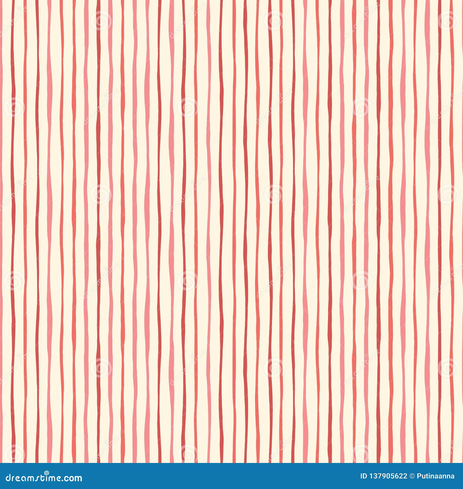 Red Thin Hand Drawn Wavy Uneven Vertical Stripes on Cream Backrgound ... Red Thin Hand Drawn Wavy Uneven Vertical Stripes on Cream Backrgound ...