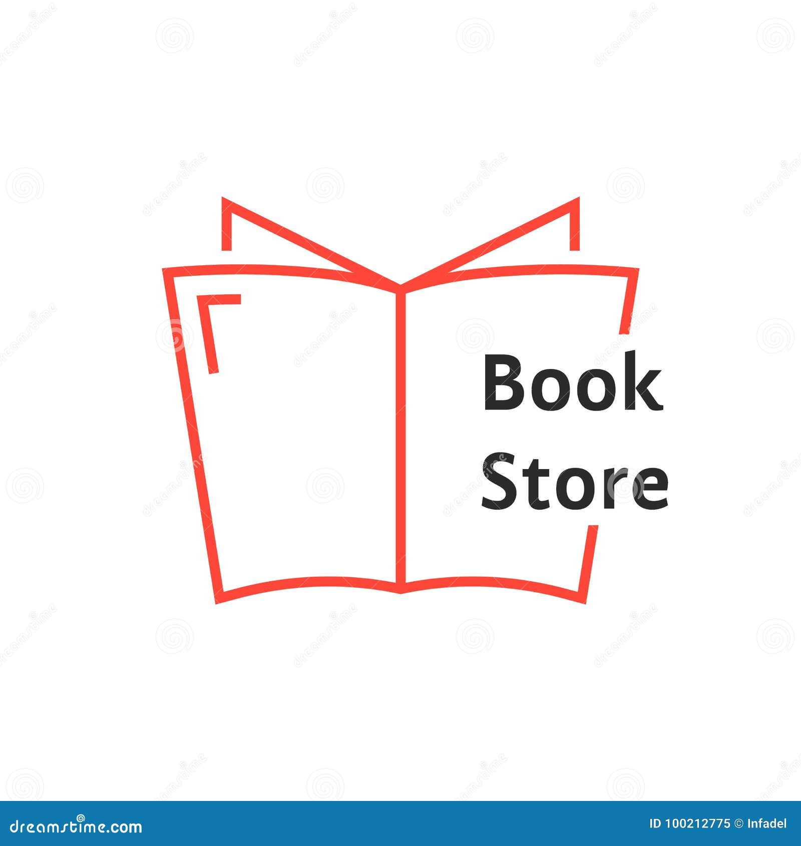 Red Thin Line Book Store Logo Stock Illustrations – 8 Red Thin Line ...