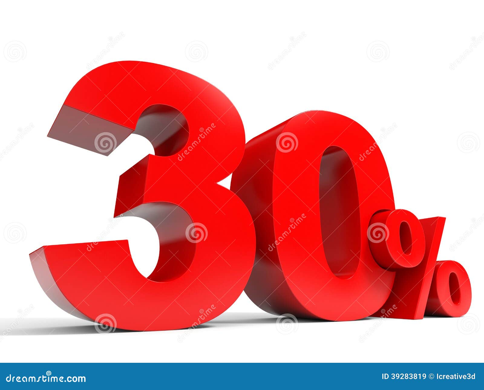 Red Thirty Percent Off. Discount 30 Stock Illustration - Illustration ...