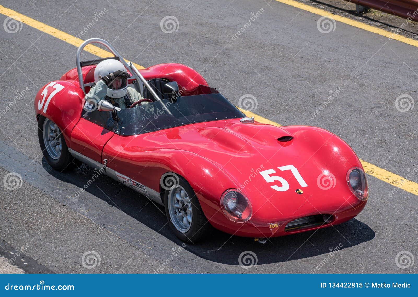 Vintage Racing Car Driving Classic Rally On Snow Covert Road Editorial ...