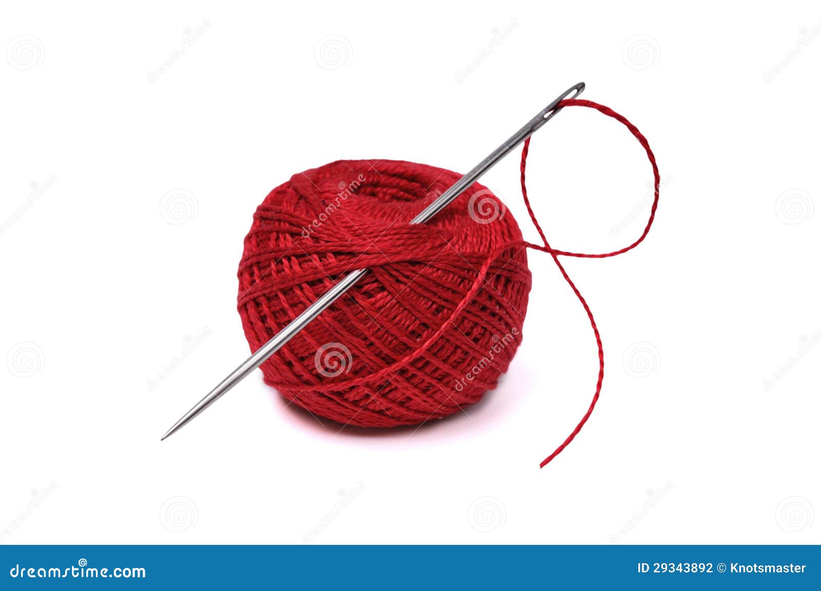 Red thread ball stock photo. Image of cutout, cloth, needle - 29343892