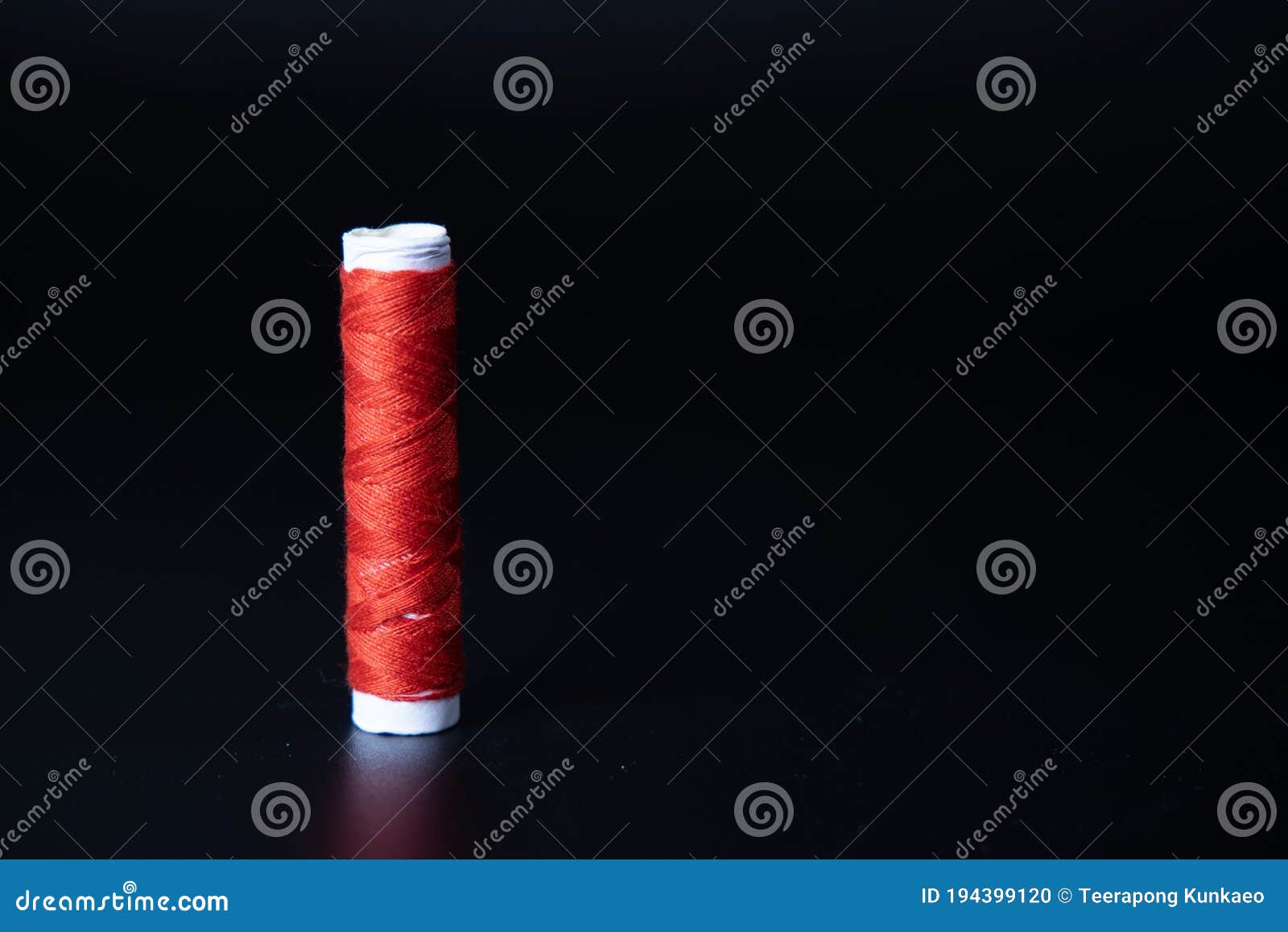 Red Thread on Black Background Stock Photo - Image of lilac, thread ...