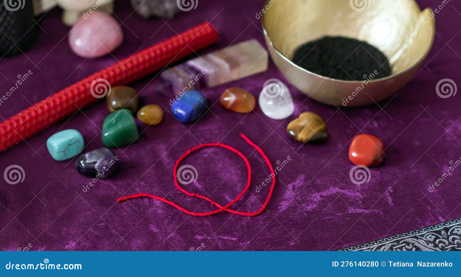 Red Thread Talisman, Power of Faith Stock Photo - Image of rite, aura ...